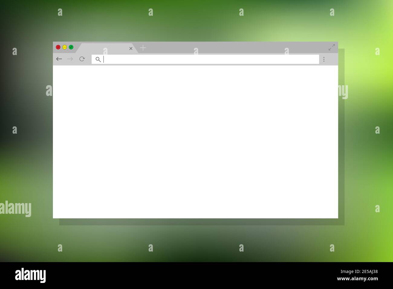 Simple browser window in flat design with mesh gradient background ...