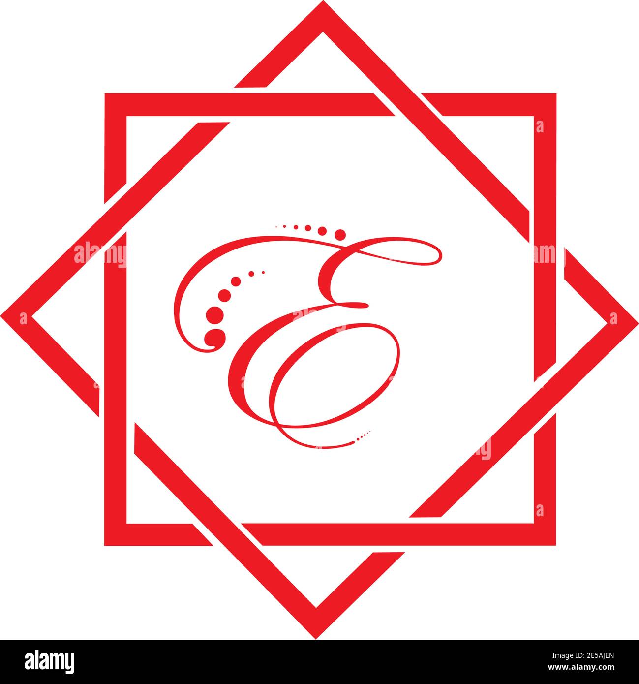 unique Vector illustration of abstract icons of letter E Stock Vector ...