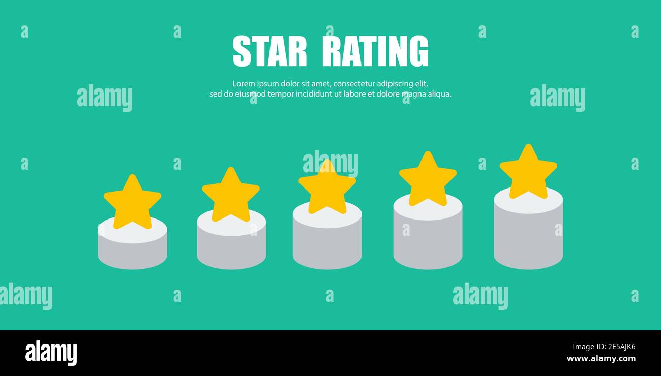 Growth rating in the form five stars for your design. Eps10 Stock ...