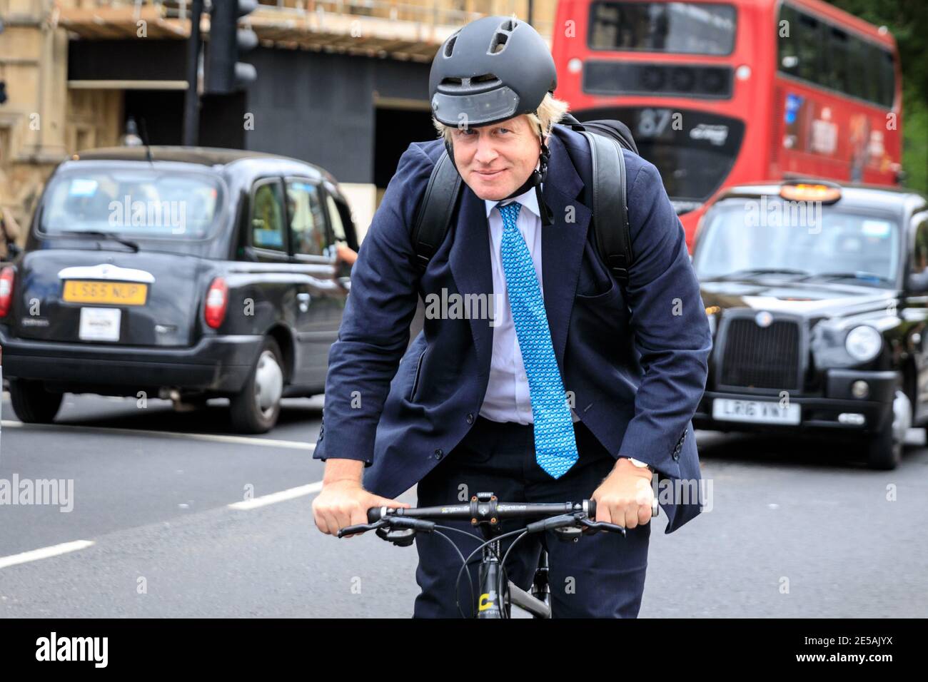 Boris johnson wearing cycling helmet hi-res stock photography and ...