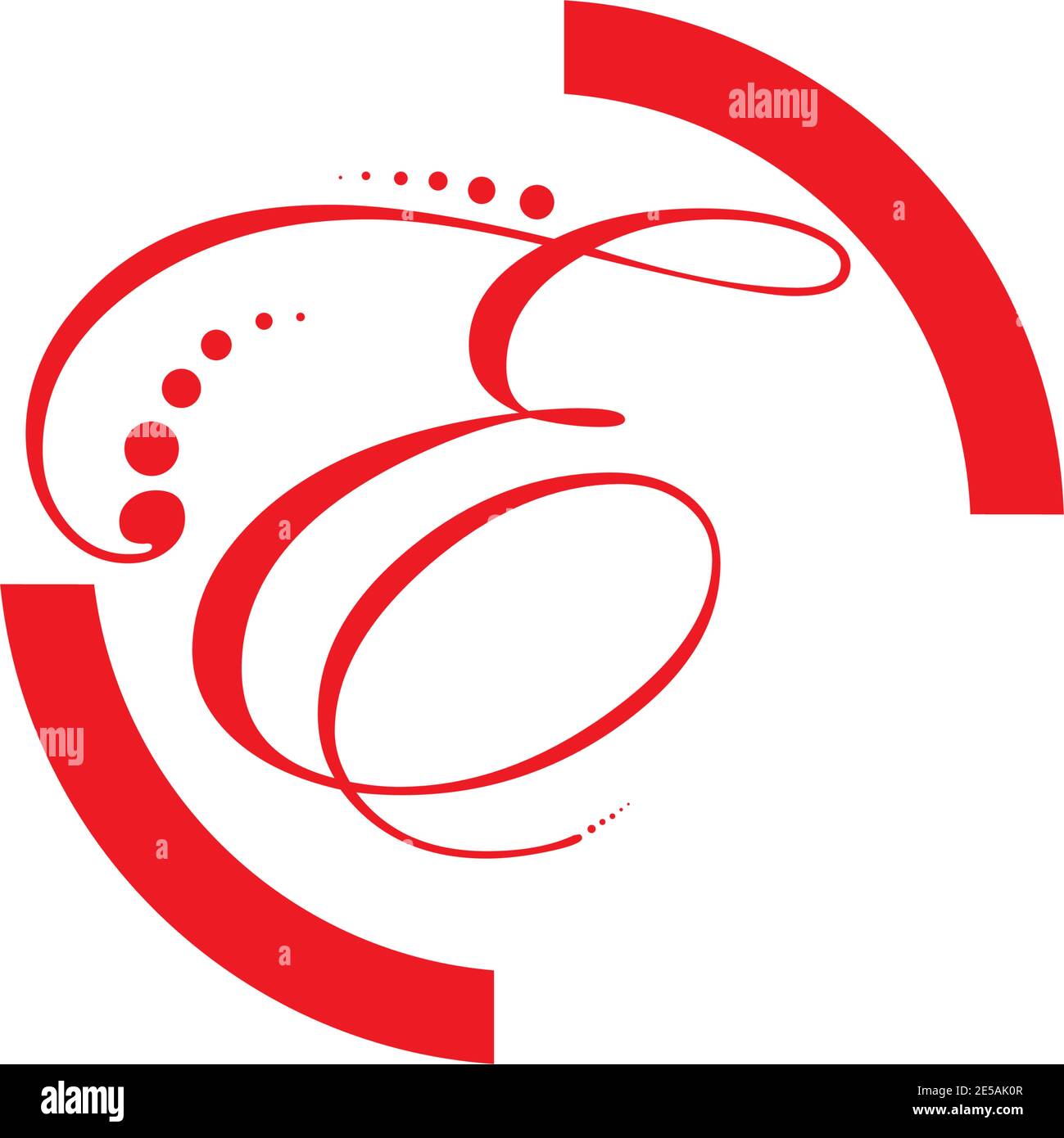 unique Vector illustration of abstract icons of letter E Stock Vector ...