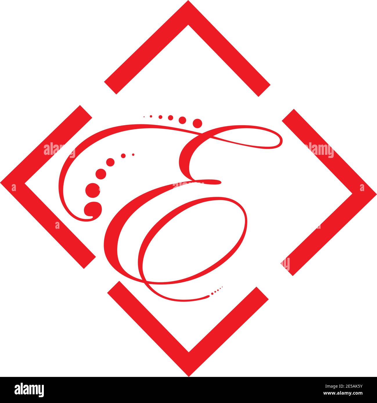 unique Vector illustration of abstract icons of letter E Stock Vector ...