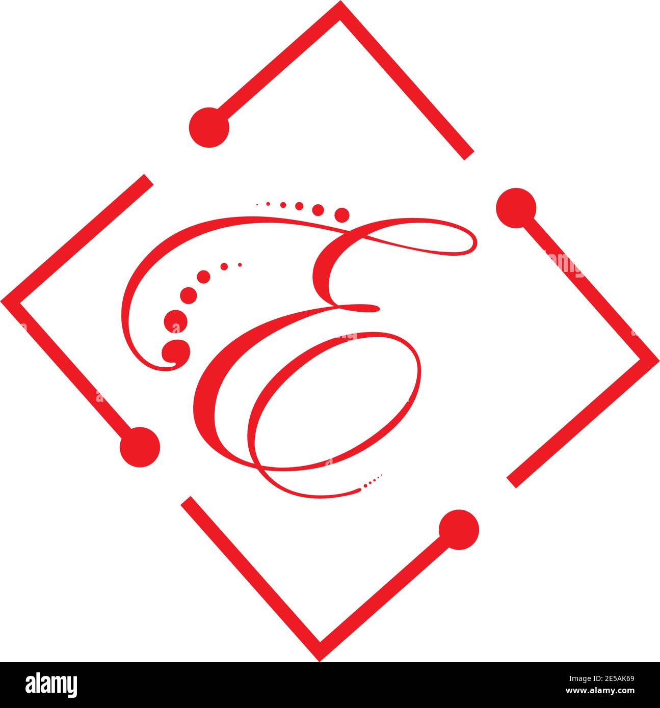 unique Vector illustration of abstract icons of letter E Stock Vector ...