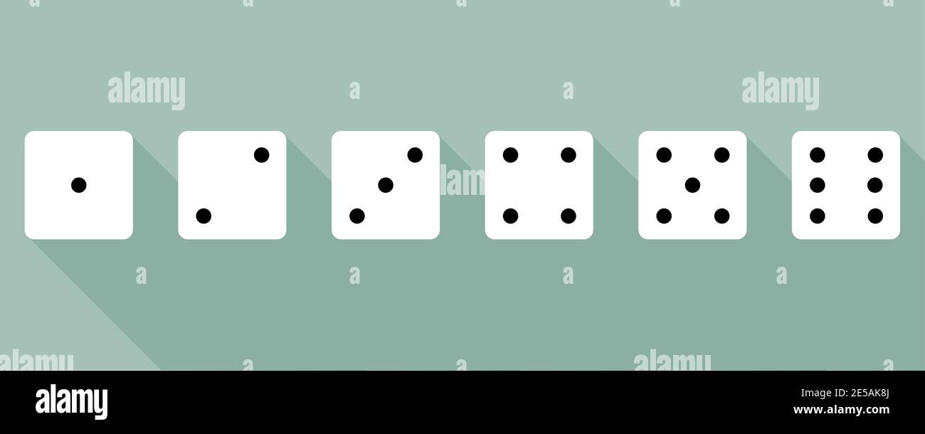 set of dice in flat style with shadow Stock Vector Image & Art - Alamy