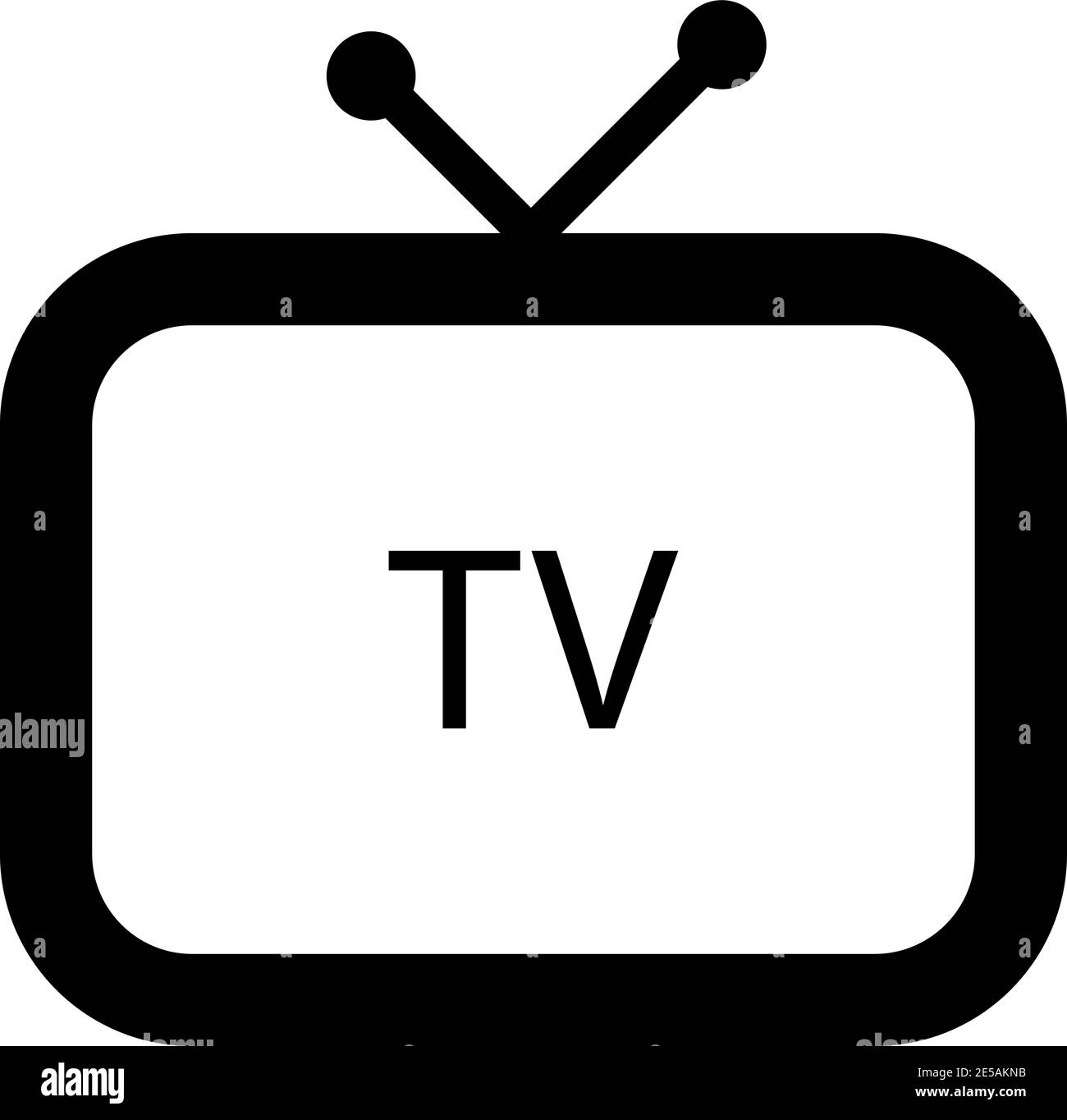 TV icon. TV in flat style. tv on blank background. TV black. Eps10 ...