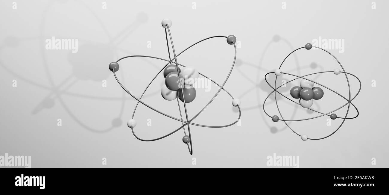 3d model nucleus atom protons hi-res stock photography and images - Alamy