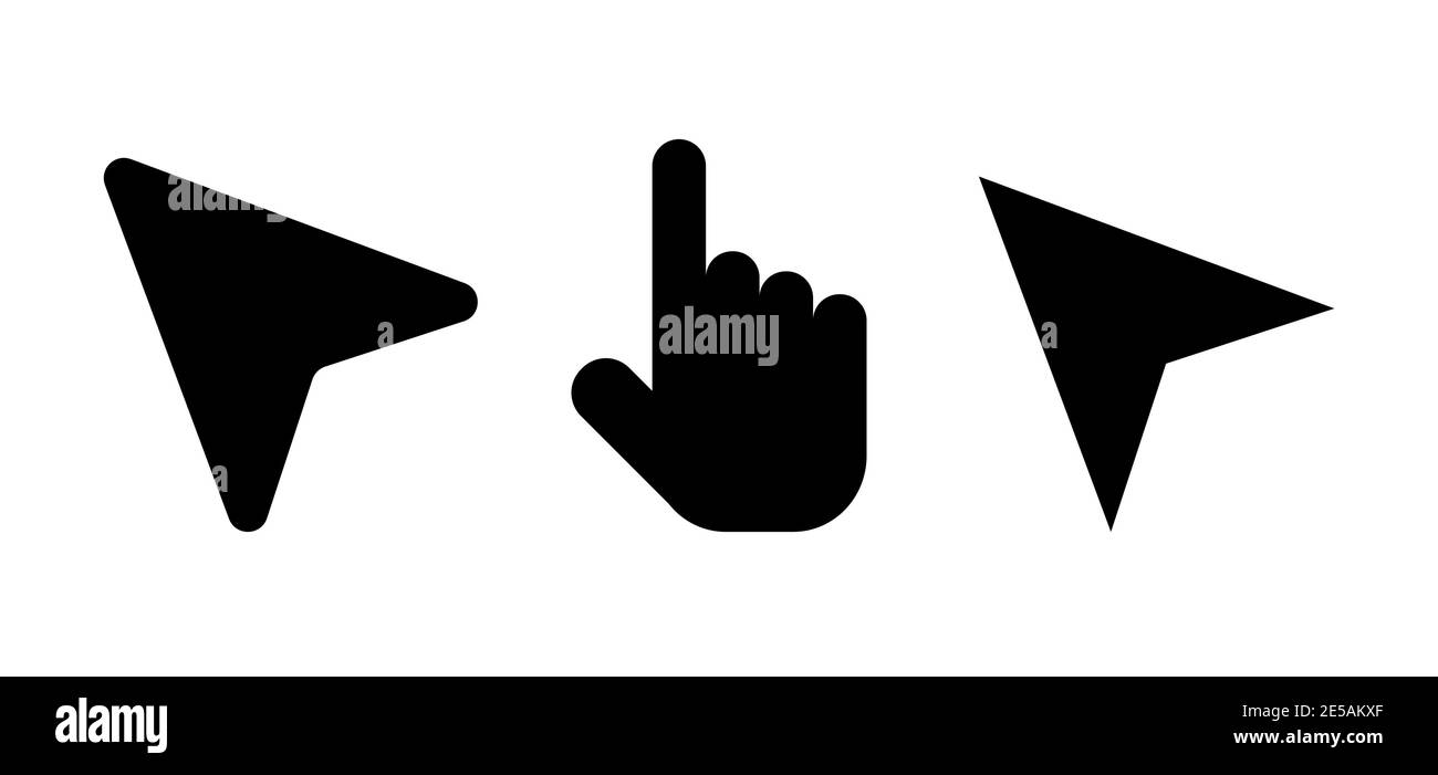 3 arrows. 3 cursor arrows. set of cursor vector arrows. Eps10 Stock ...