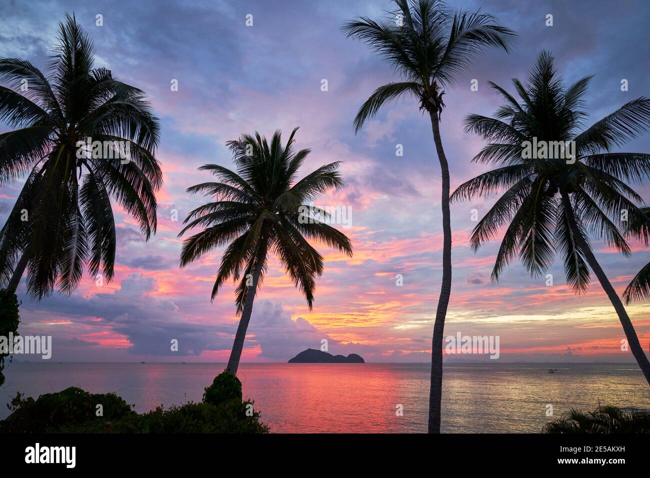 The Tropical Island of Koh Phangan looking out over the Gulf of ...