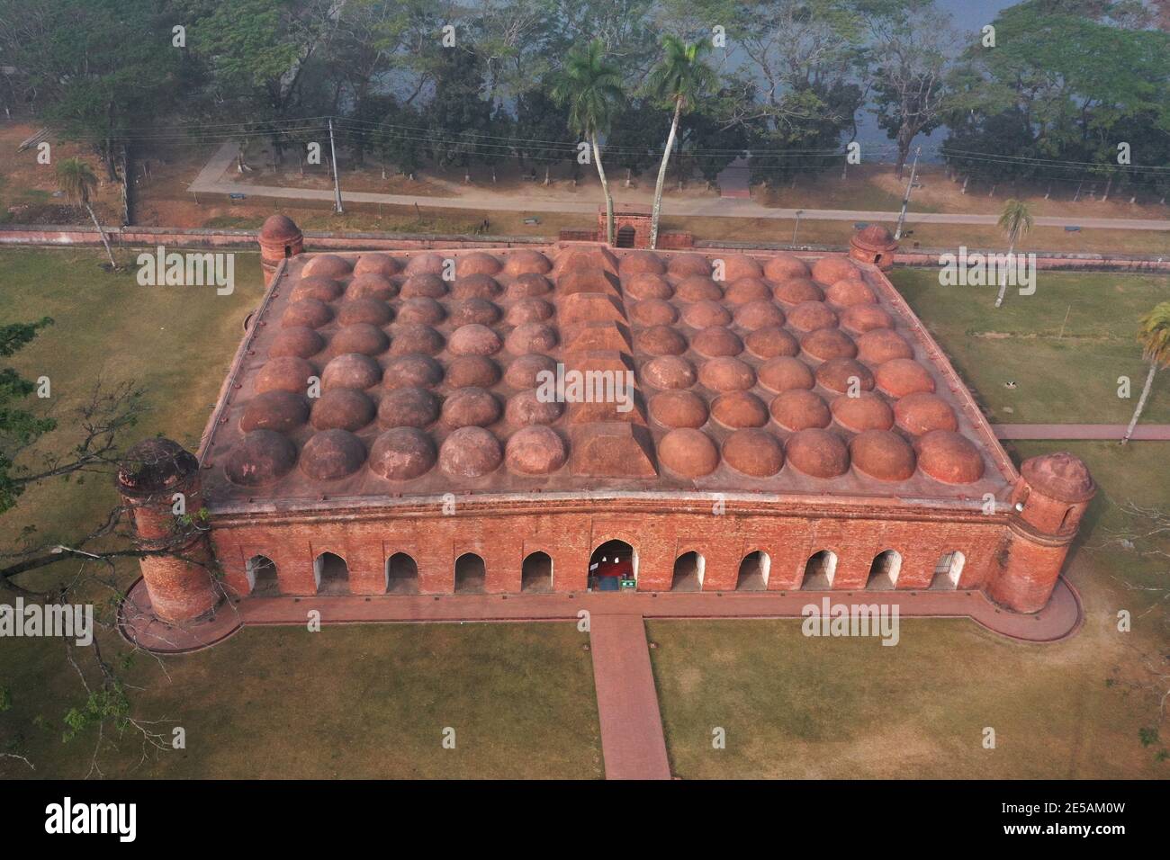 Bagerhat, Bangladesh - January 21, 2021: The Sixty Dome Mosque is a ...