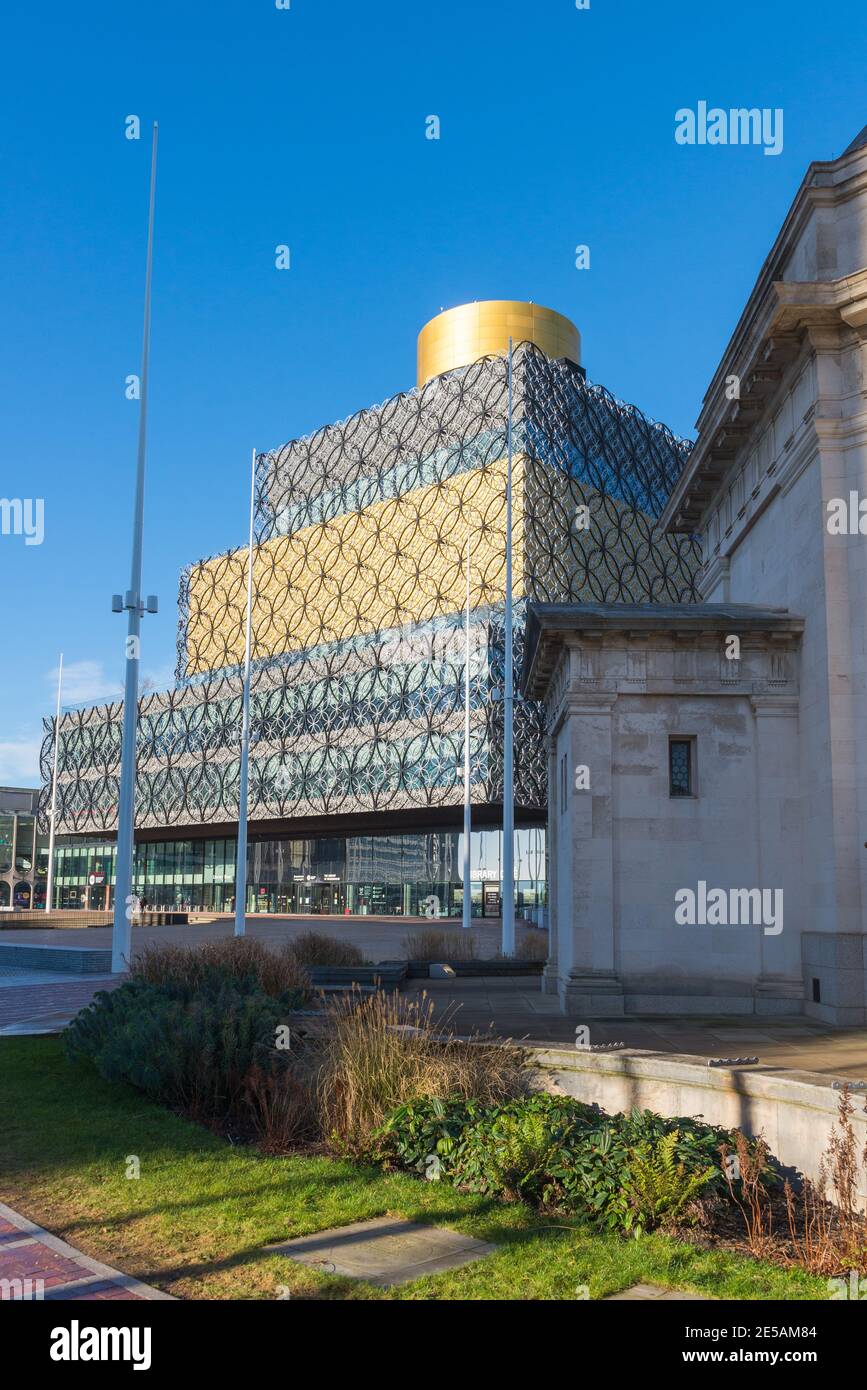 The striking modern Library of Birmingham building in Centenary Square ...