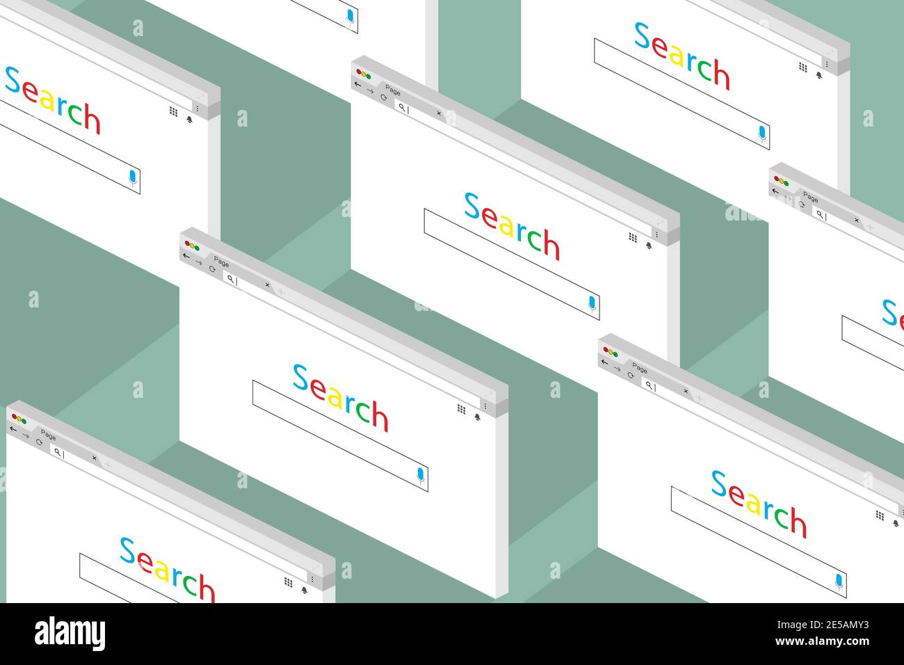 Open computer tabs Stock Vector Images - Alamy