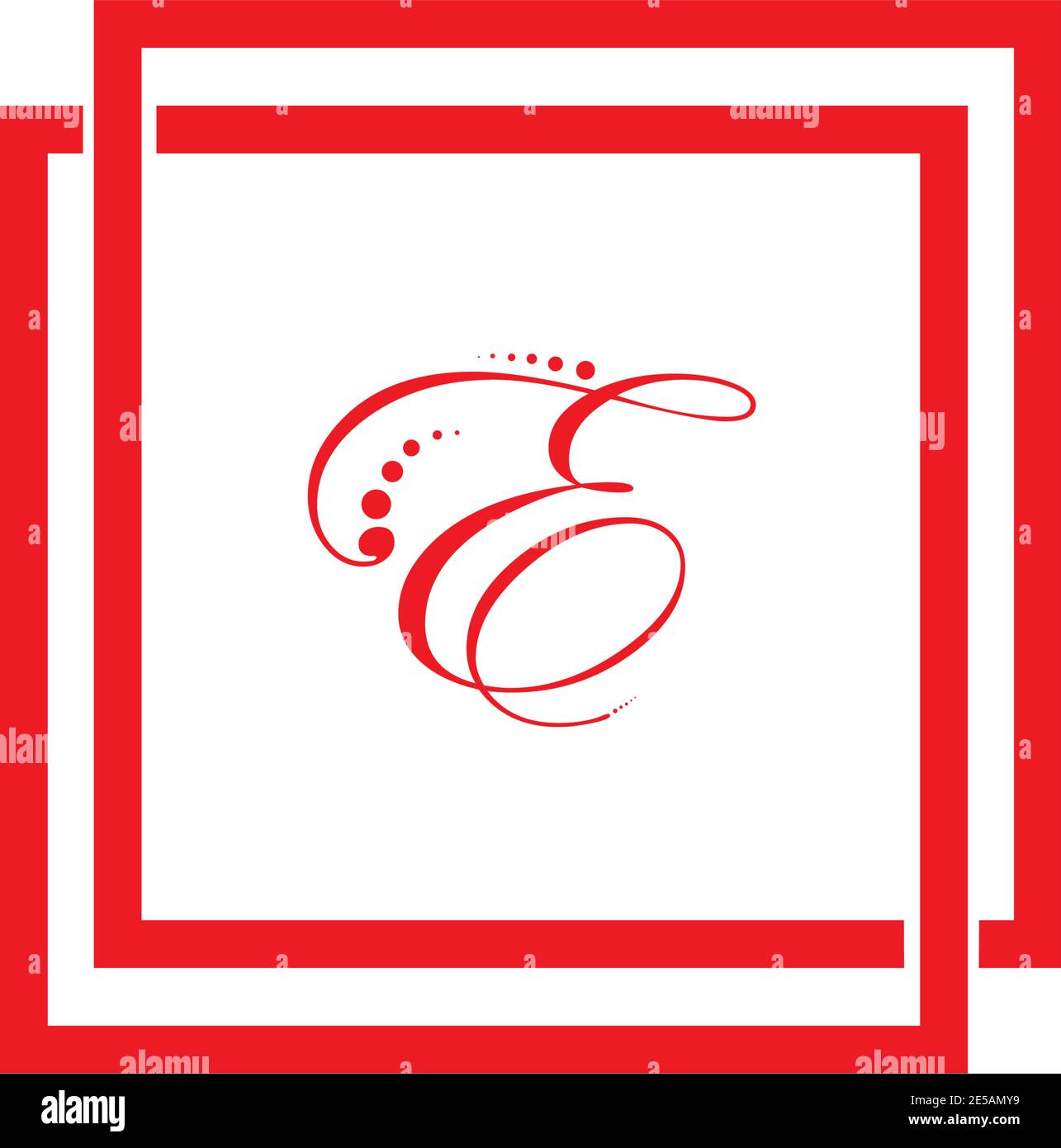 unique Vector illustration of abstract icons of letter E Stock Vector ...