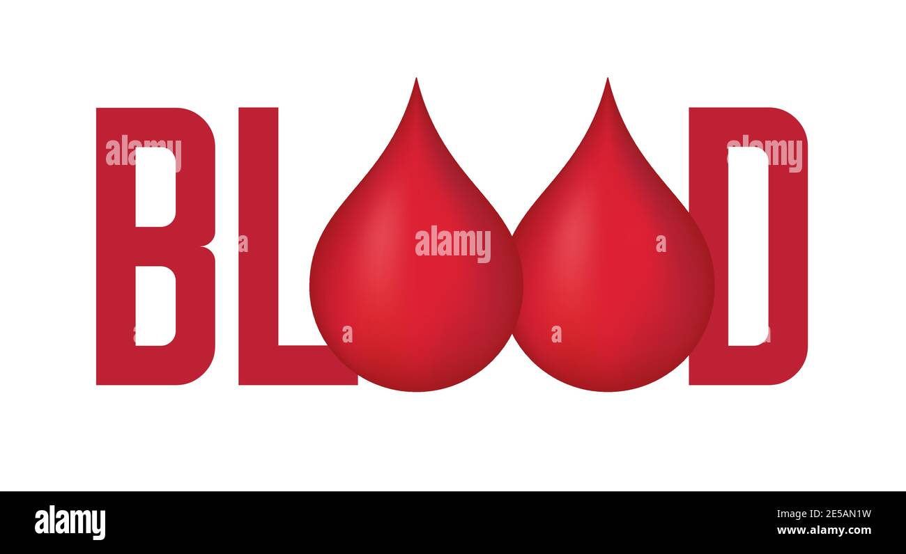 Blood. Lettering with droplets of blood. Vector illustration Stock ...