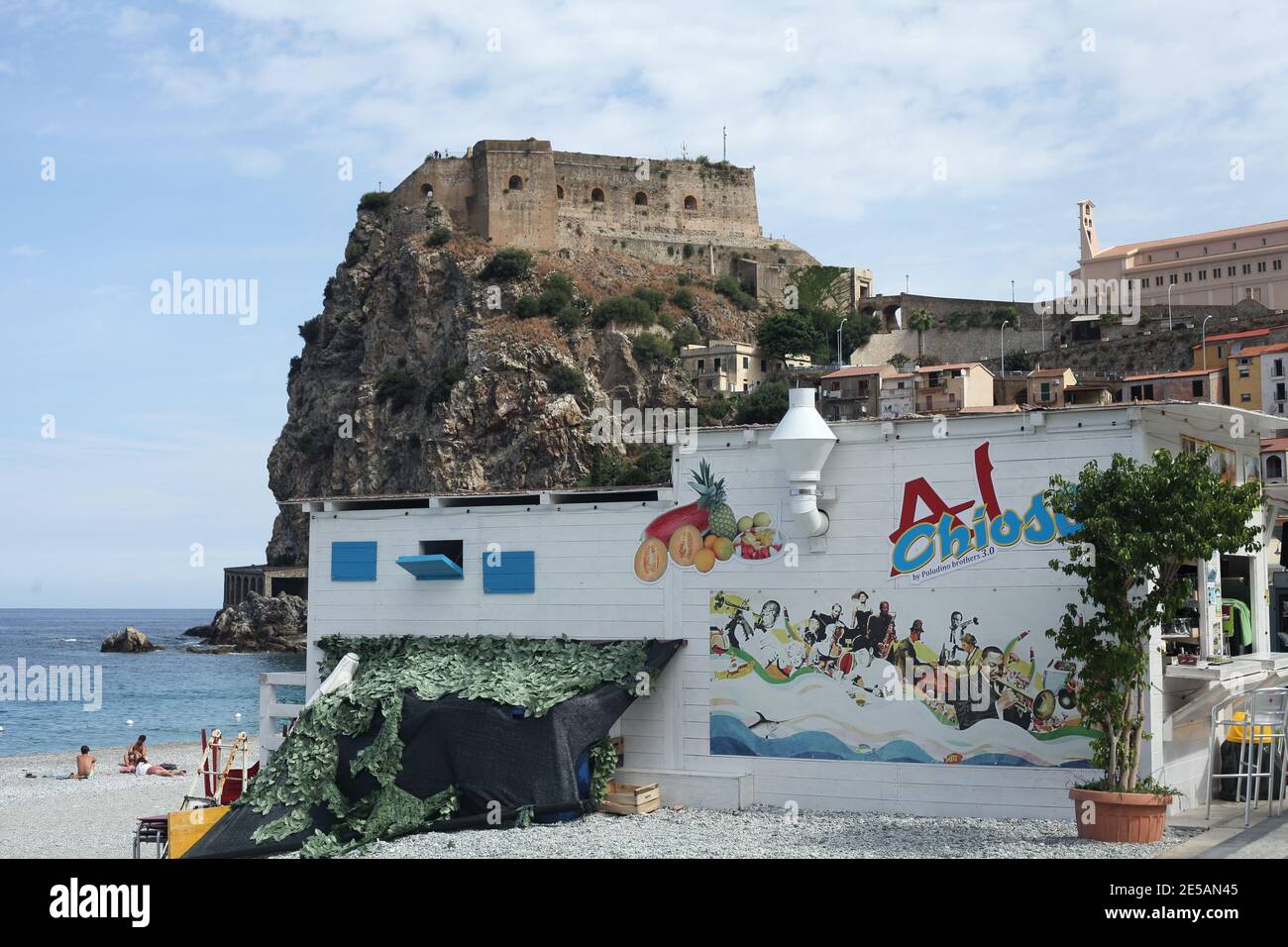 The beach of seaside town of Scilla site of the sea monster Scylla of ...