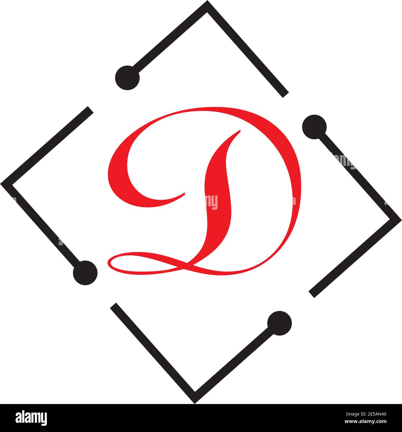 Vector illustration letter D Stock Vector Image & Art - Alamy