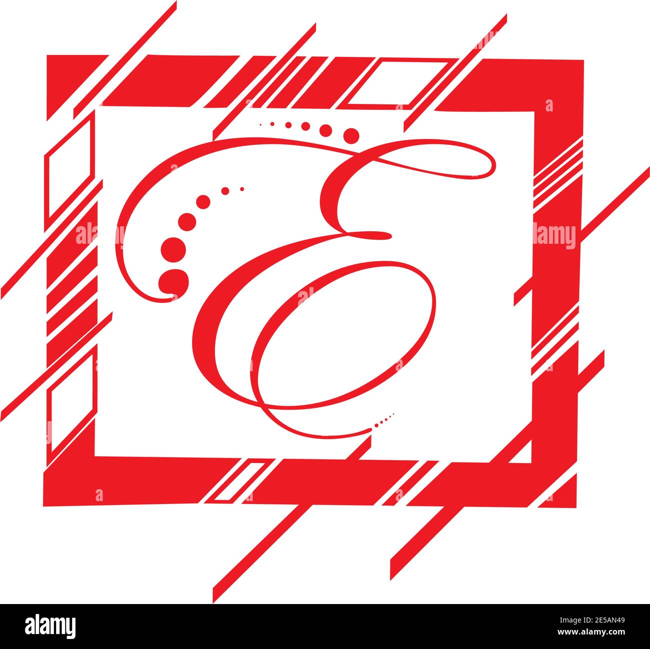 unique Vector illustration of abstract icons of letter E Stock Vector ...