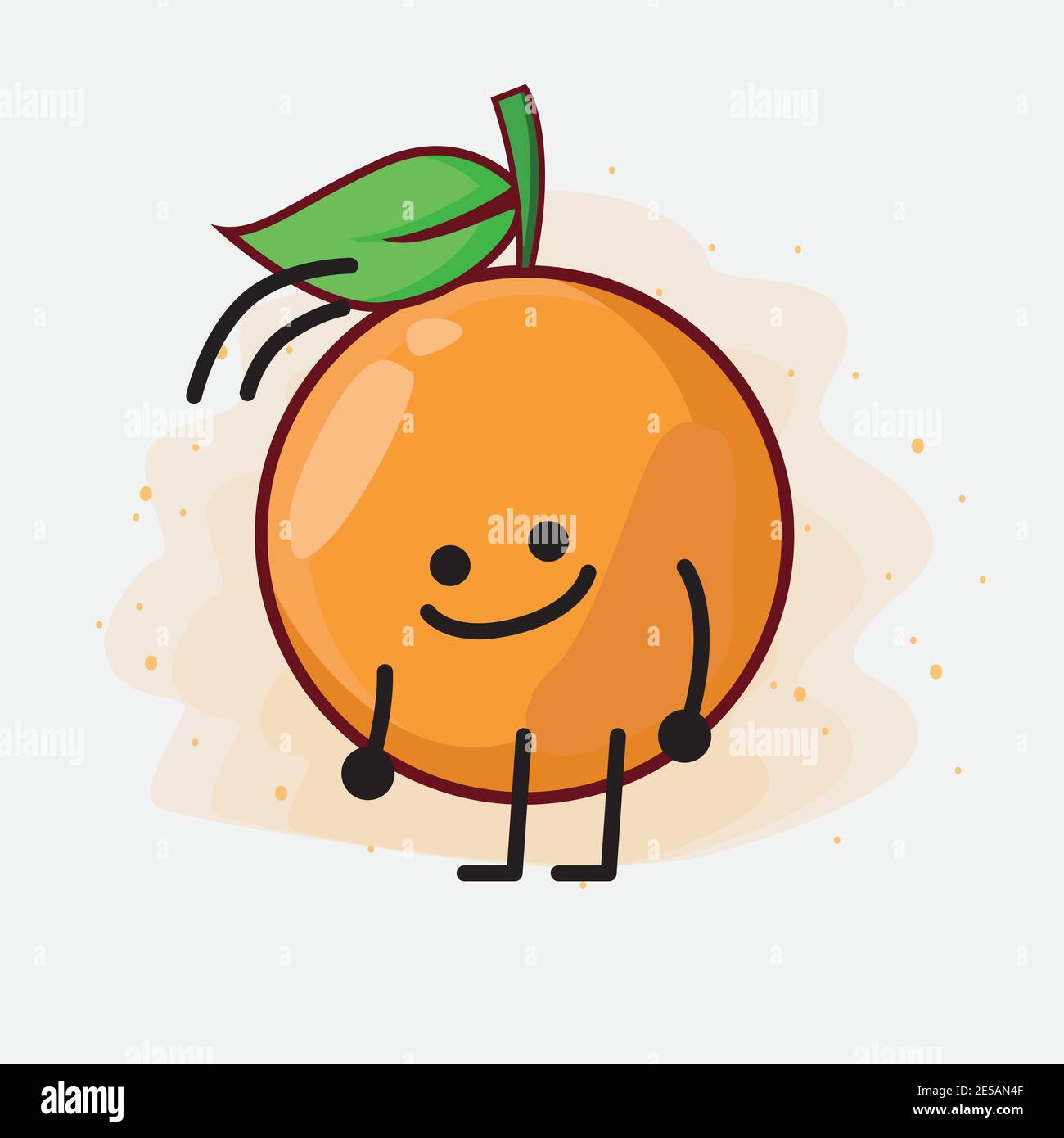 An illustration of Clementine Orange cartoon vector character Stock ...