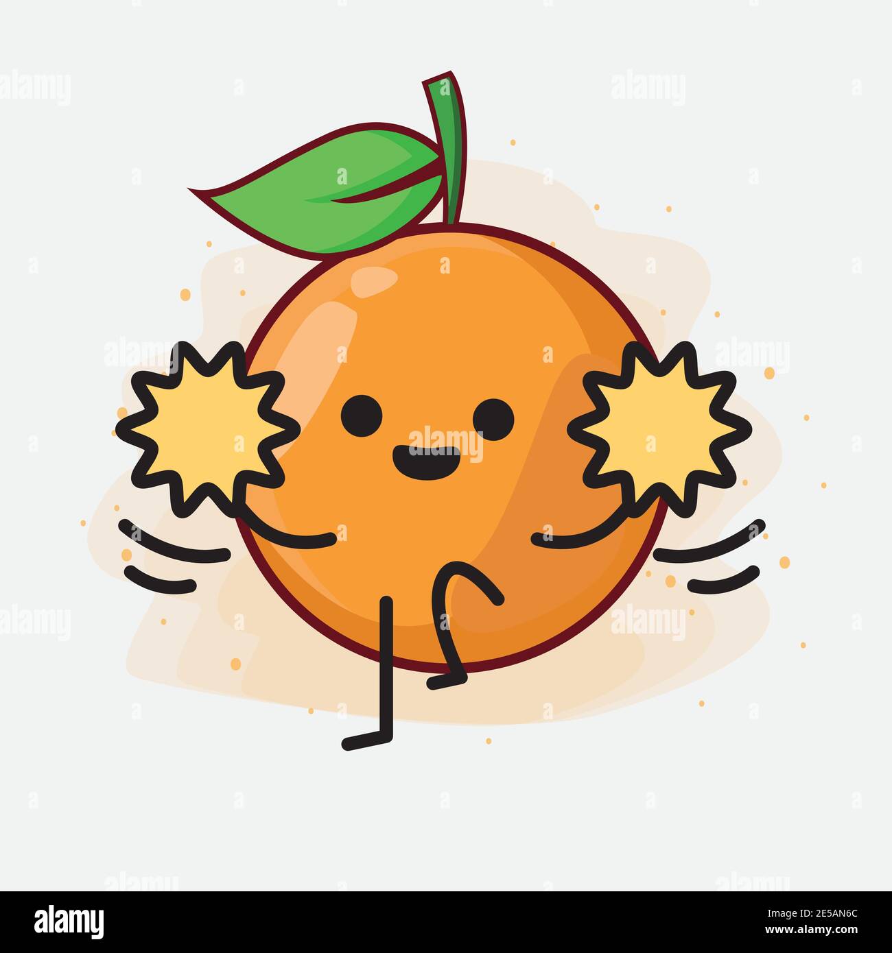 An illustration of Clementine Orange cartoon vector character Stock ...