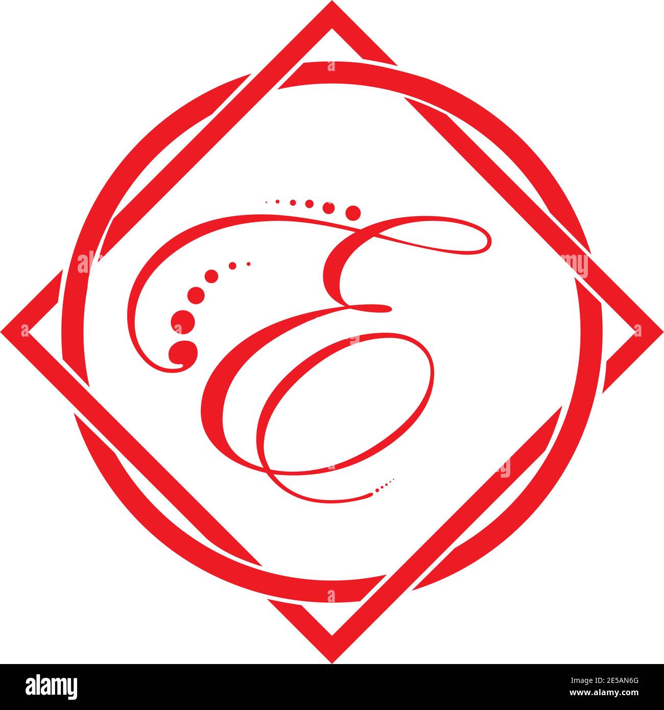 unique Vector illustration of abstract icons of letter E Stock Vector ...