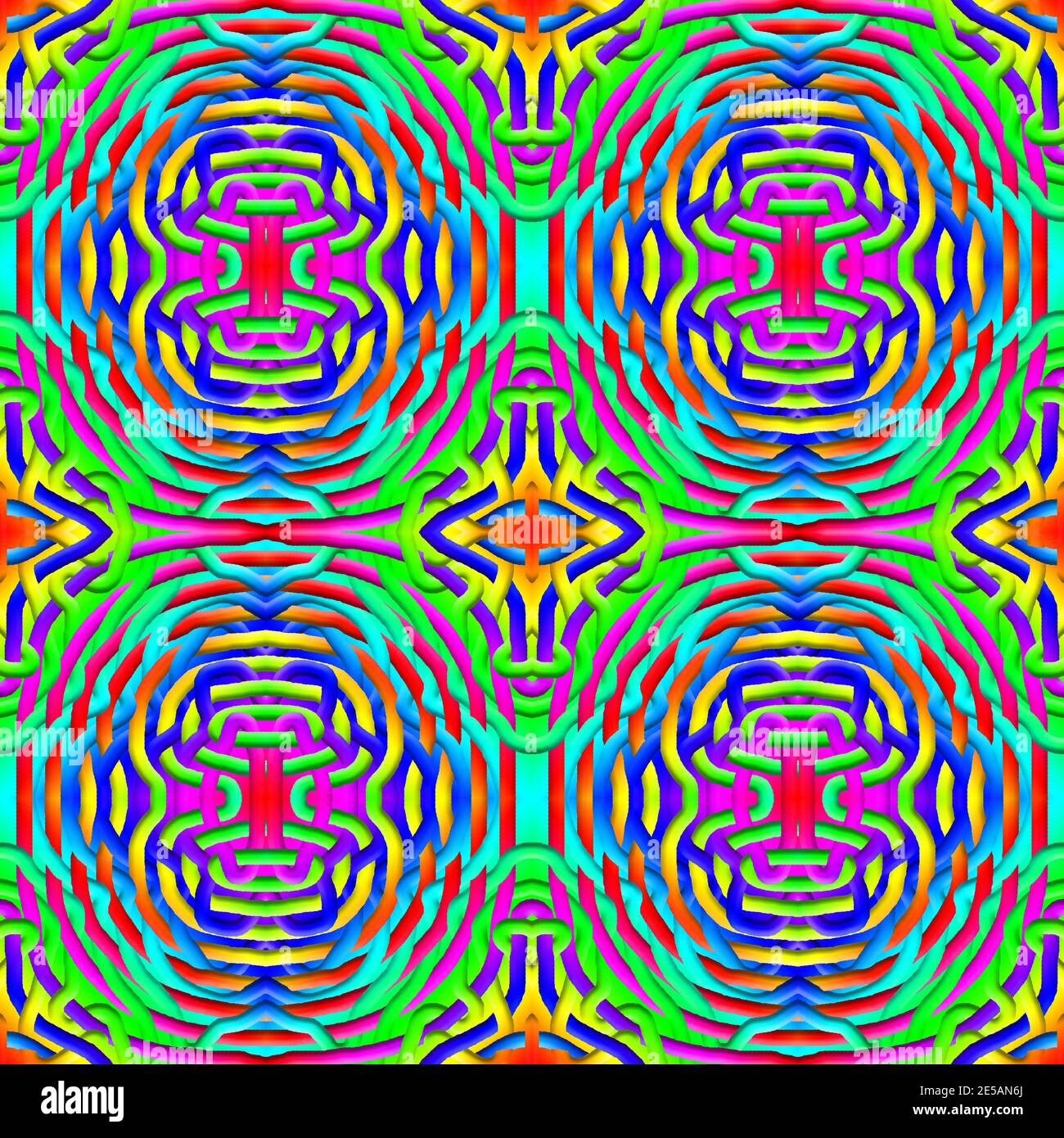 3D graphic illustration - seamless repeating rainbow colours pattern ...