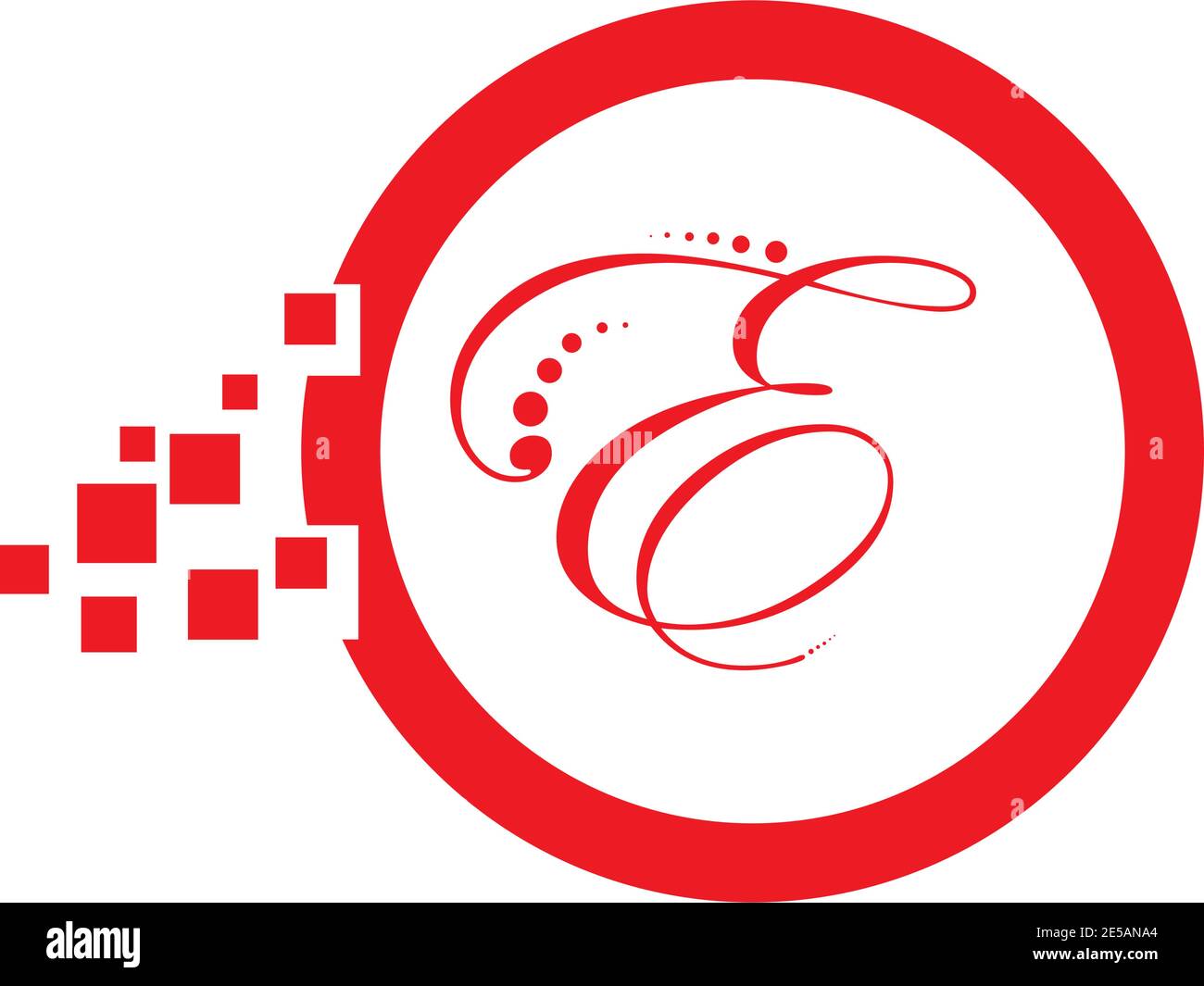 unique Vector illustration of abstract icons of letter E Stock Vector ...