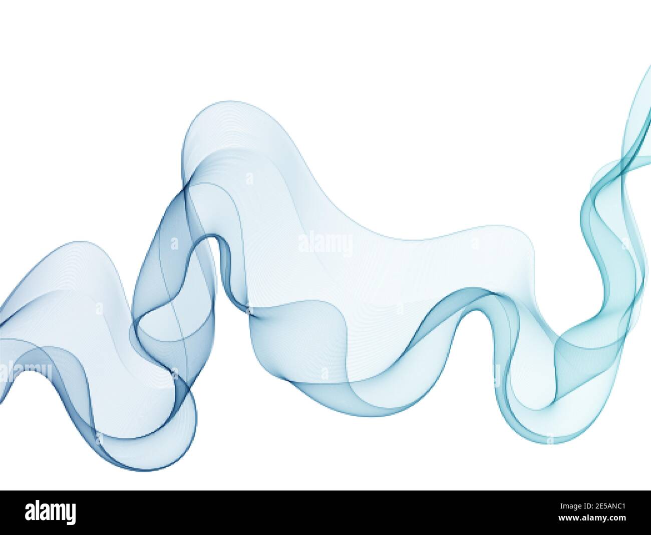Blue abstract wave. Curves isolated on white background. eps 10 Stock ...
