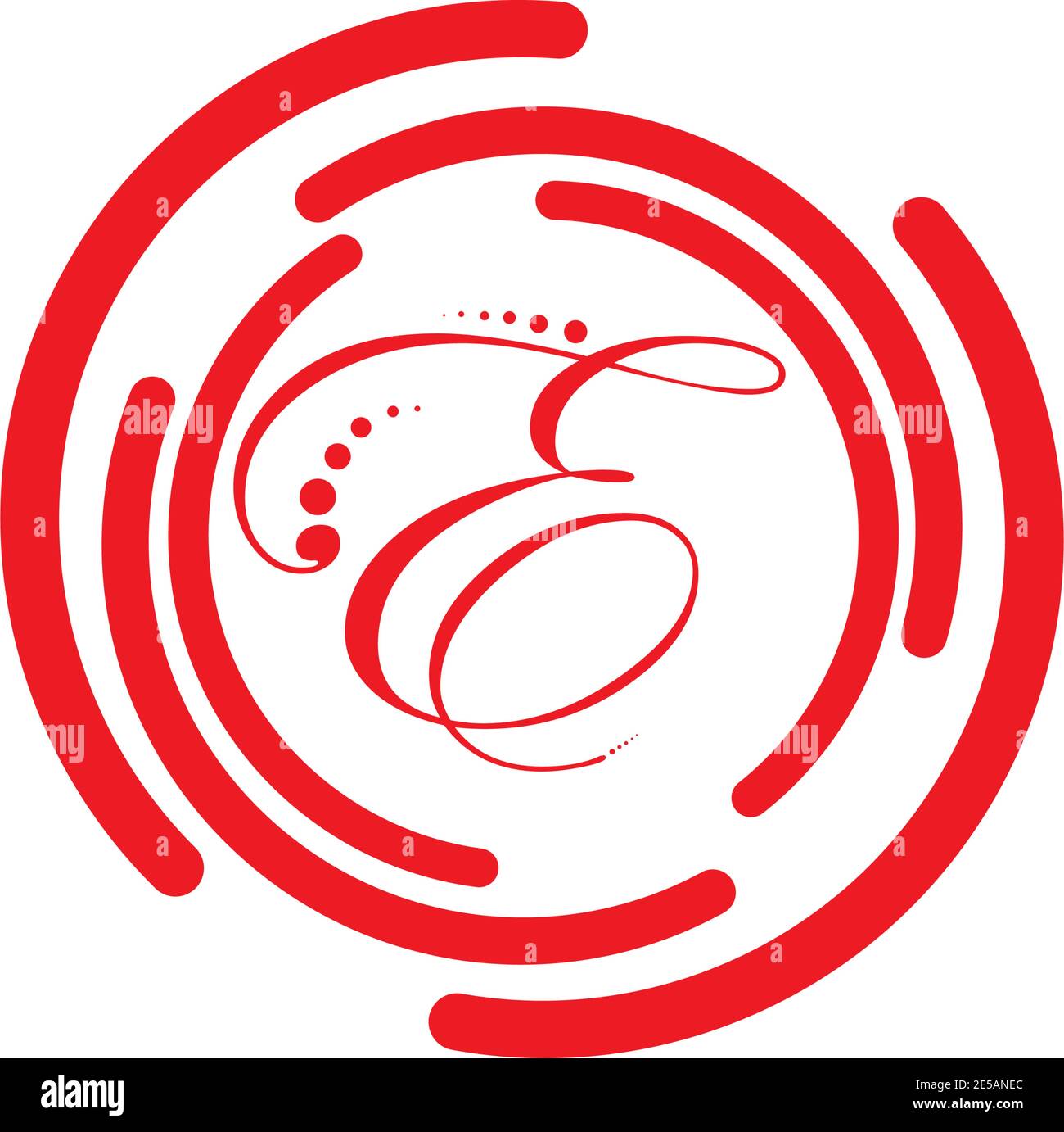 unique Vector illustration of abstract icons of letter E Stock Vector ...