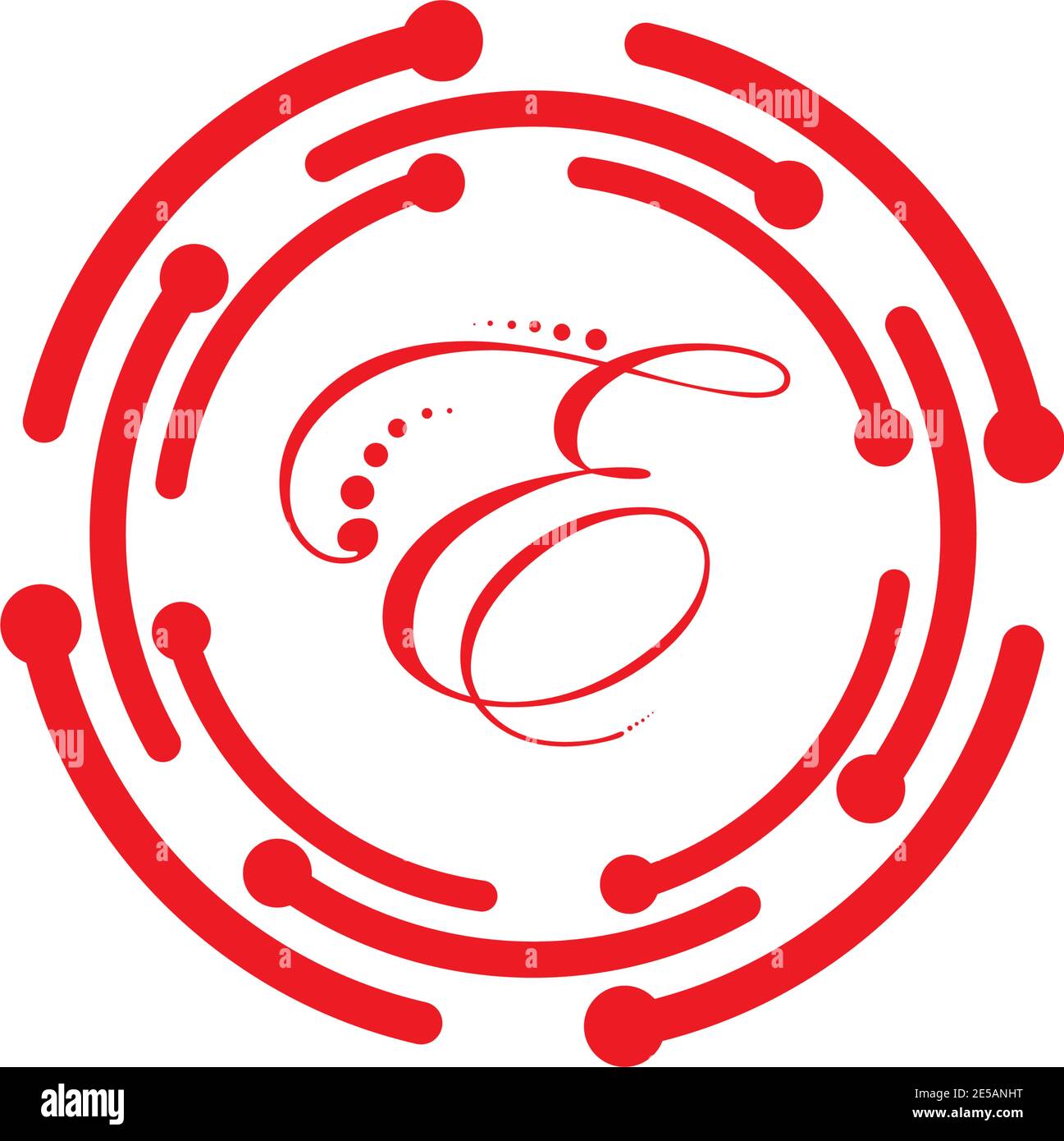 unique Vector illustration of abstract icons of letter E Stock Vector ...