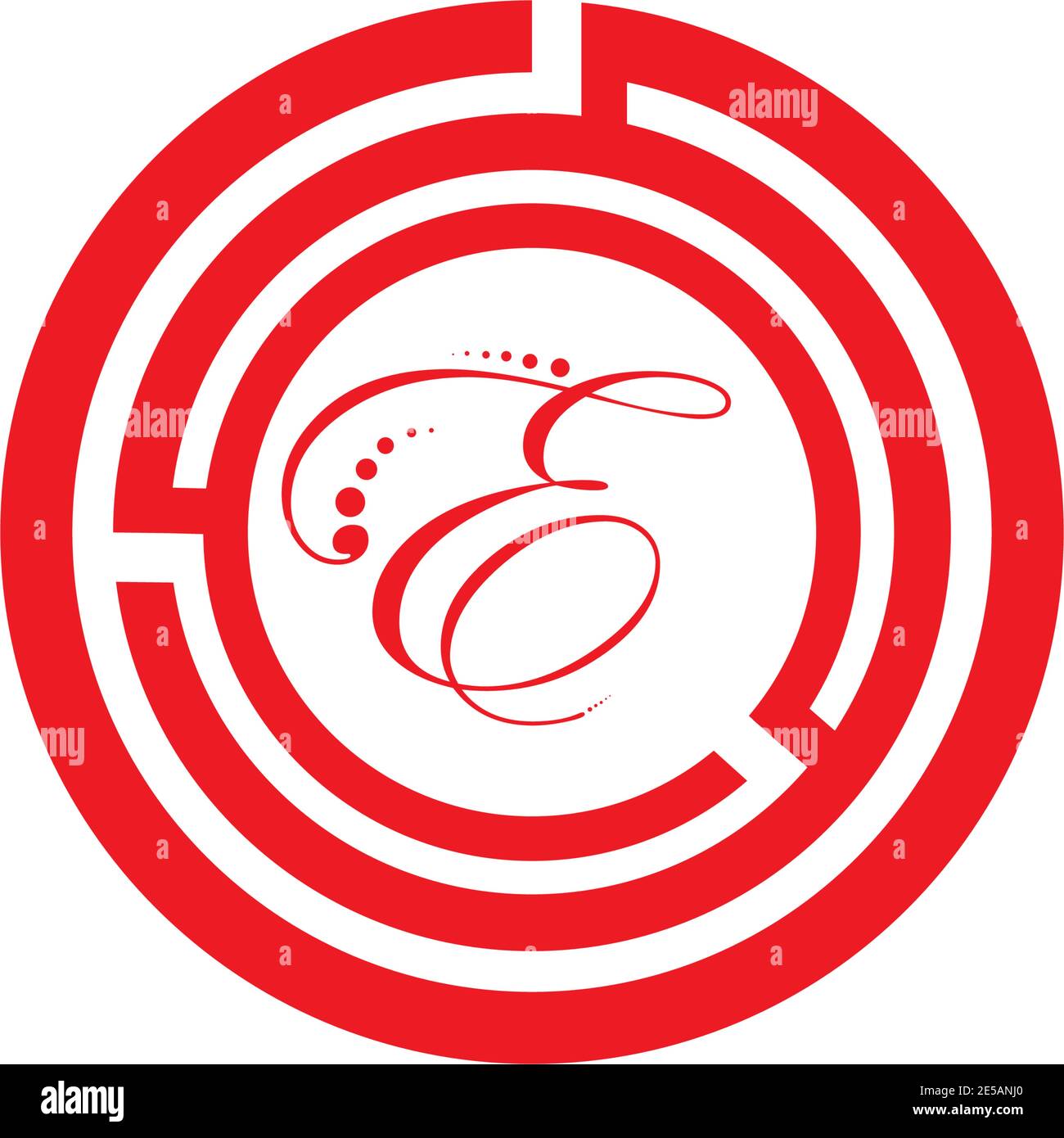 unique Vector illustration of abstract icons of letter E Stock Vector ...
