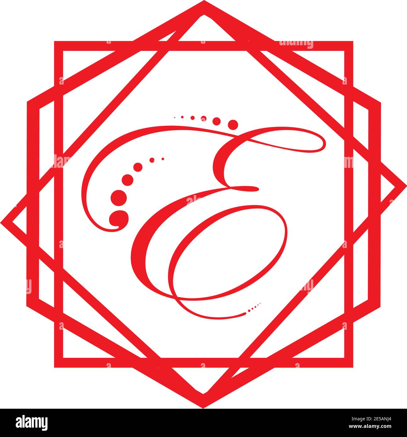 unique Vector illustration of abstract icons of letter E Stock Vector ...