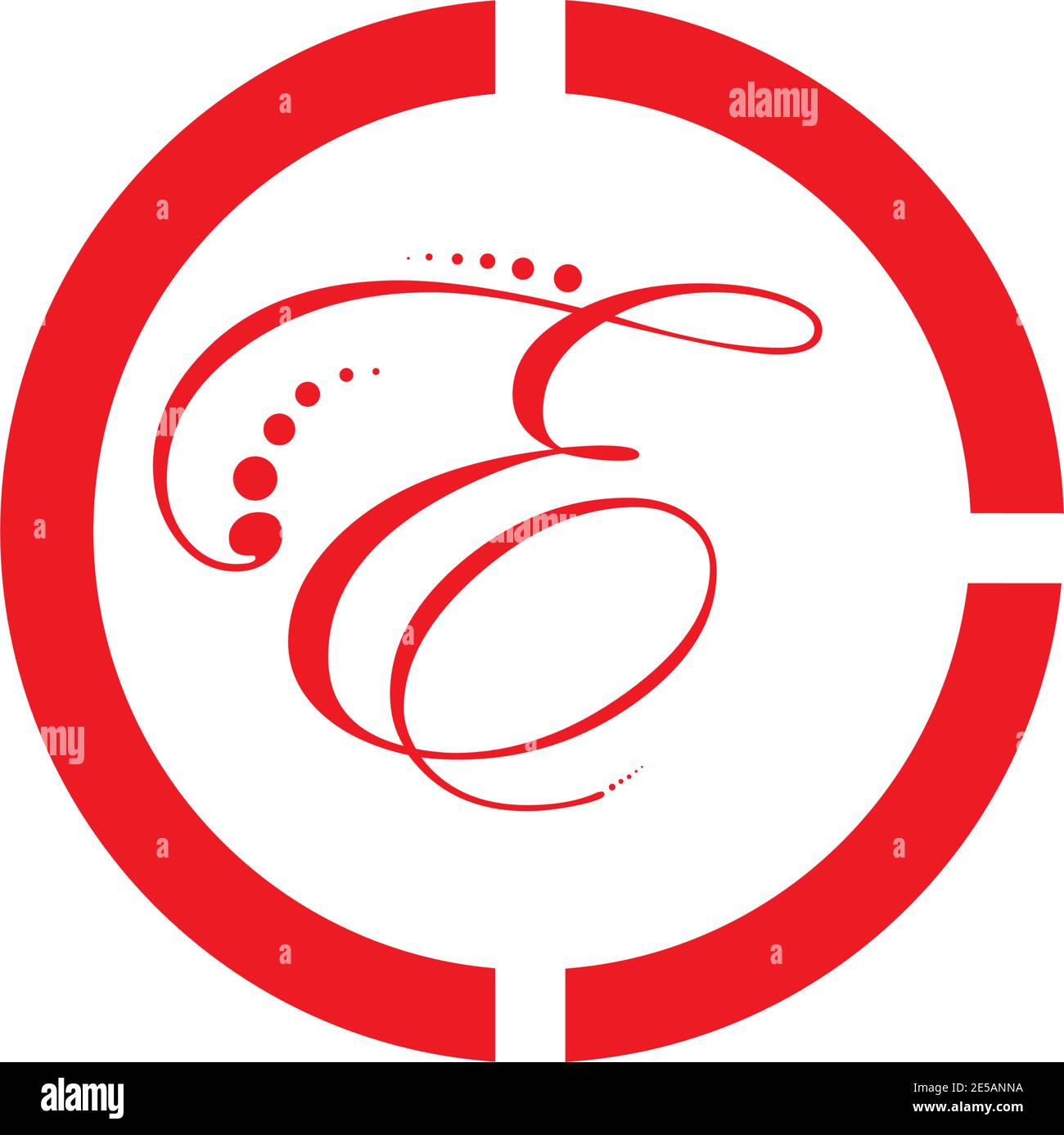 unique Vector illustration of abstract icons of letter E Stock Vector ...