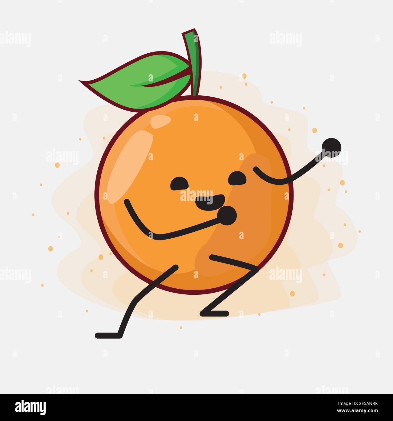 An illustration of Clementine Orange cartoon vector character Stock ...