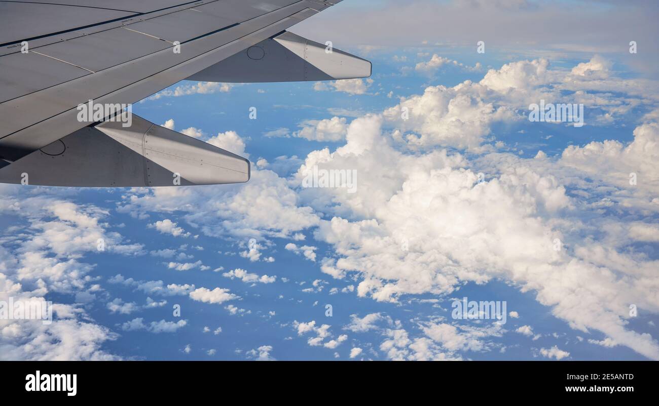 Clouds under the wing of an airplane hi-res stock photography and ...
