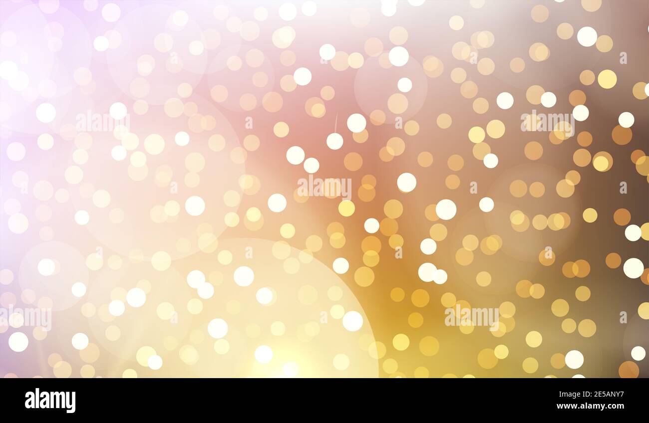 Abstract light golden gradient festive bokeh background with glitter ...