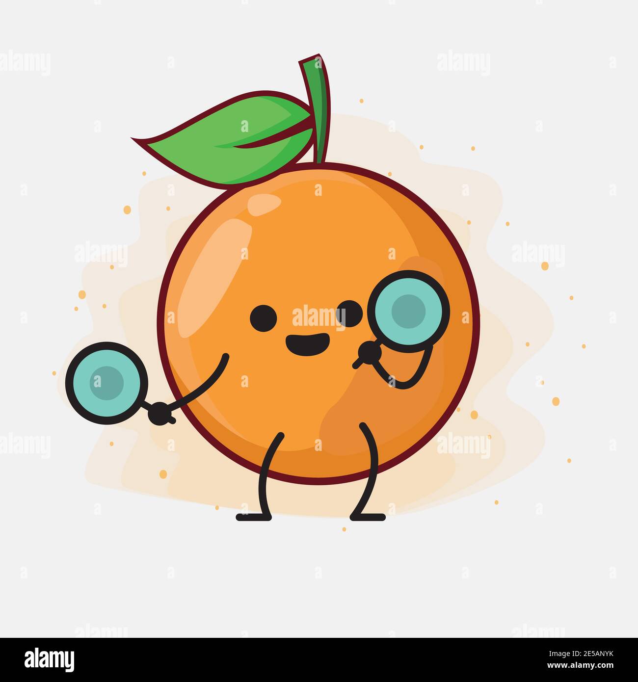 An illustration of Clementine Orange cartoon vector character Stock ...