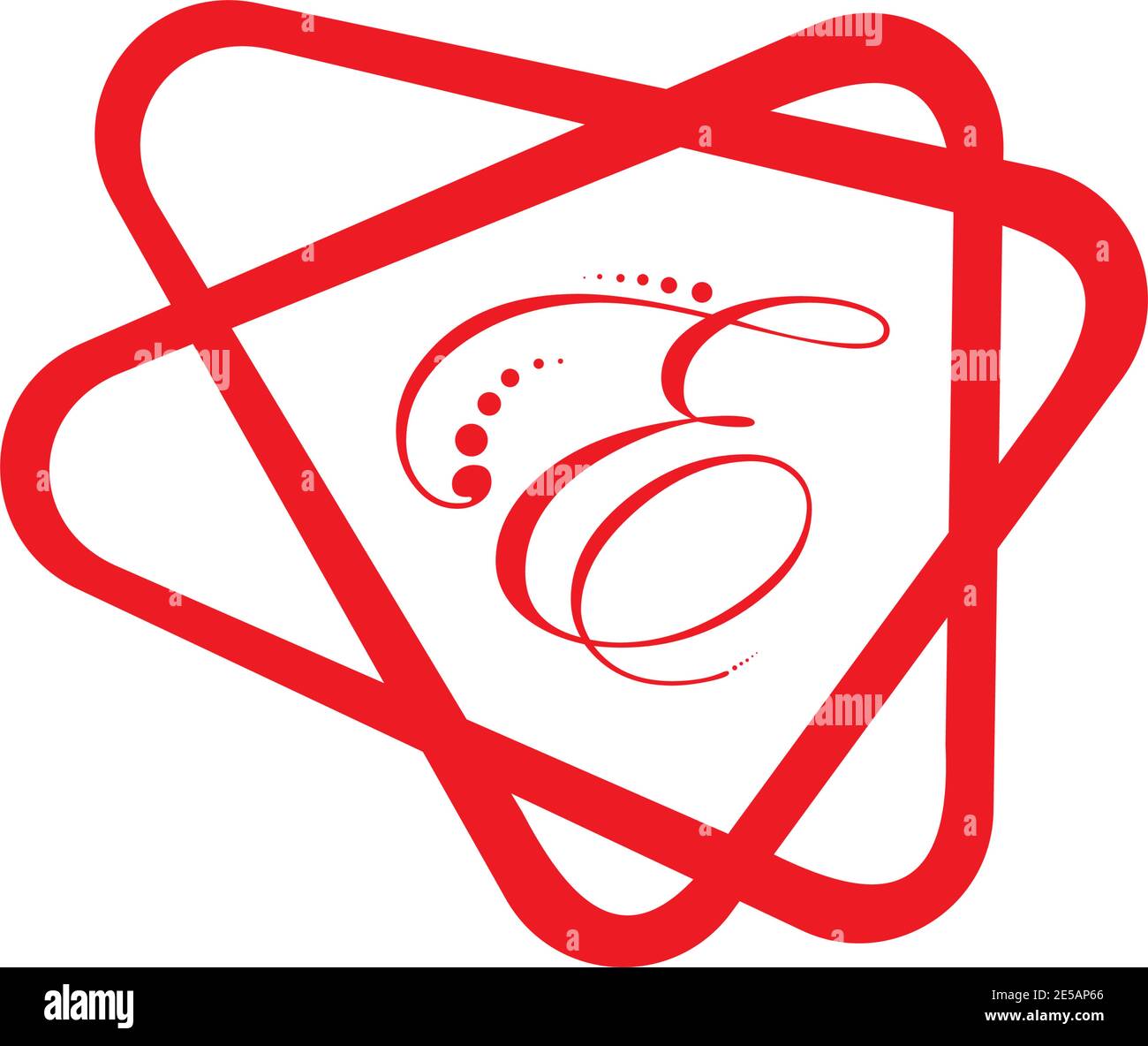 unique Vector illustration of abstract icons of letter E Stock Vector ...