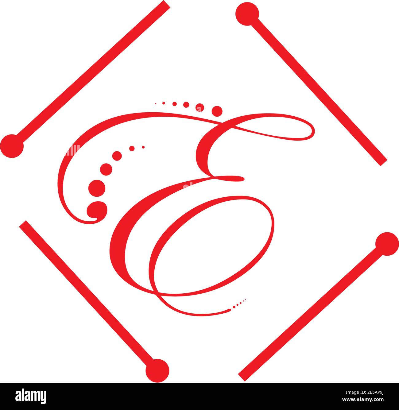 unique Vector illustration of abstract icons of letter E Stock Vector ...