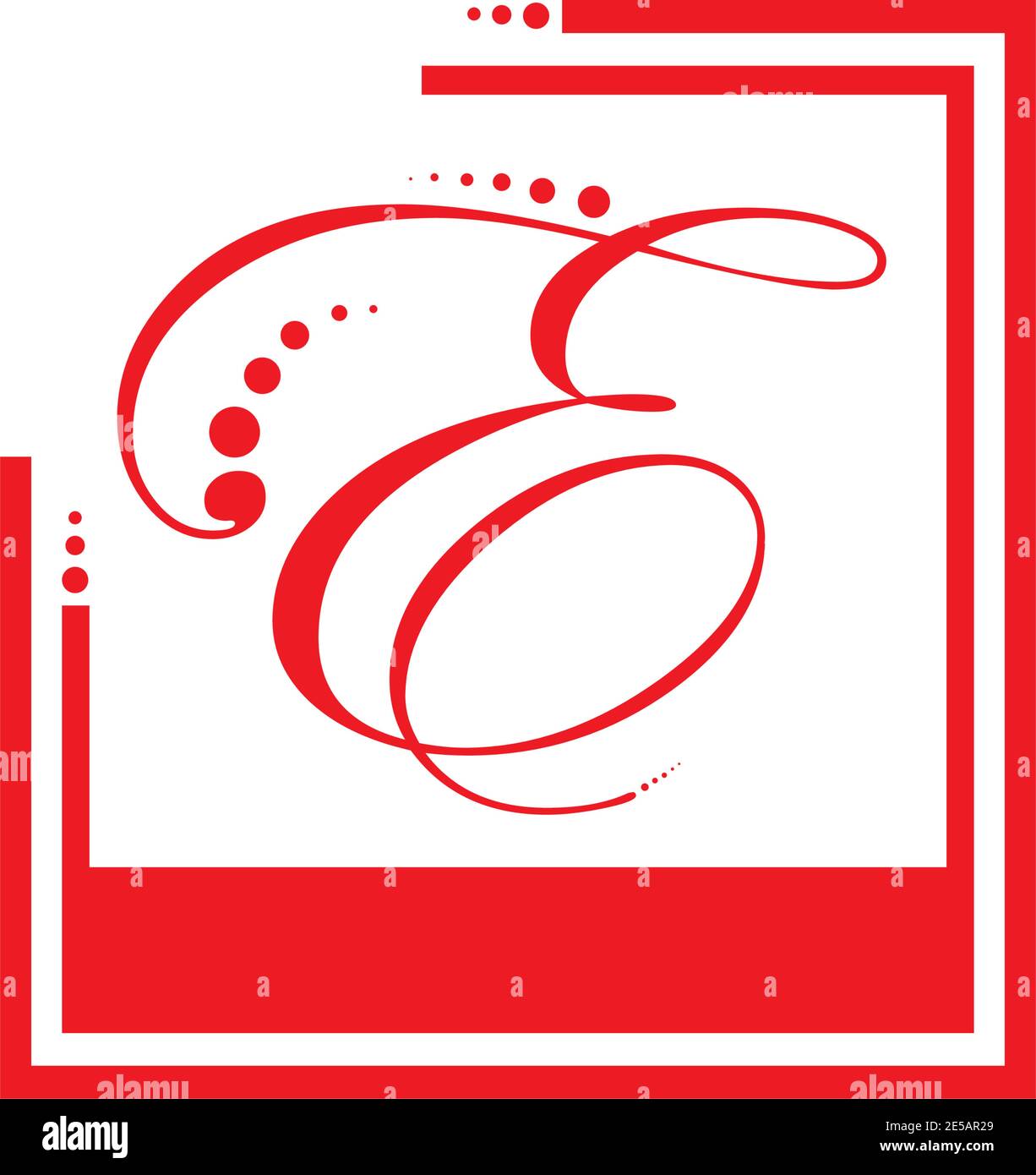 unique Vector illustration of abstract icons of letter E Stock Vector ...