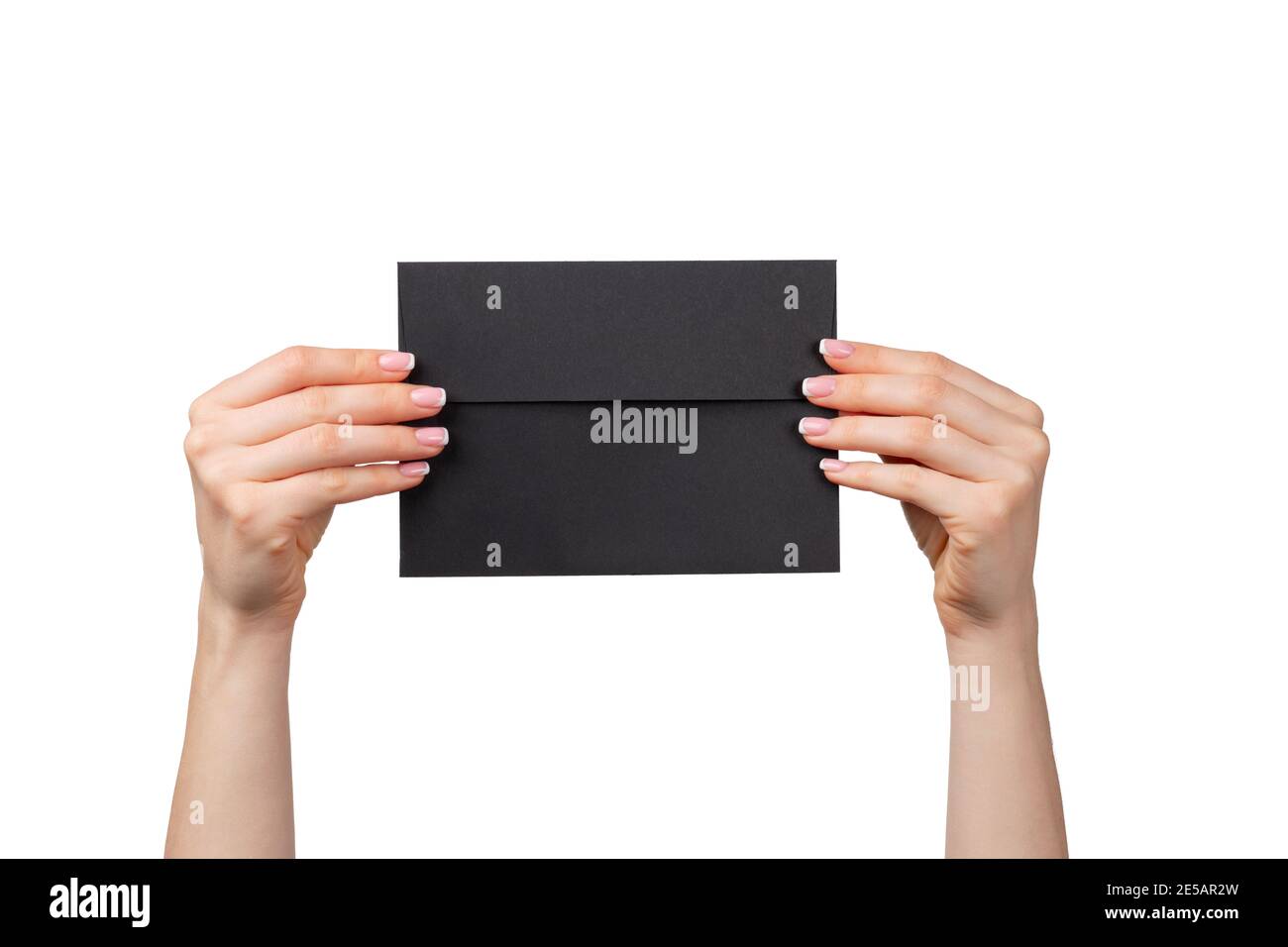 Woman hand holding envelope invitation Cut Out Stock Images & Pictures ...