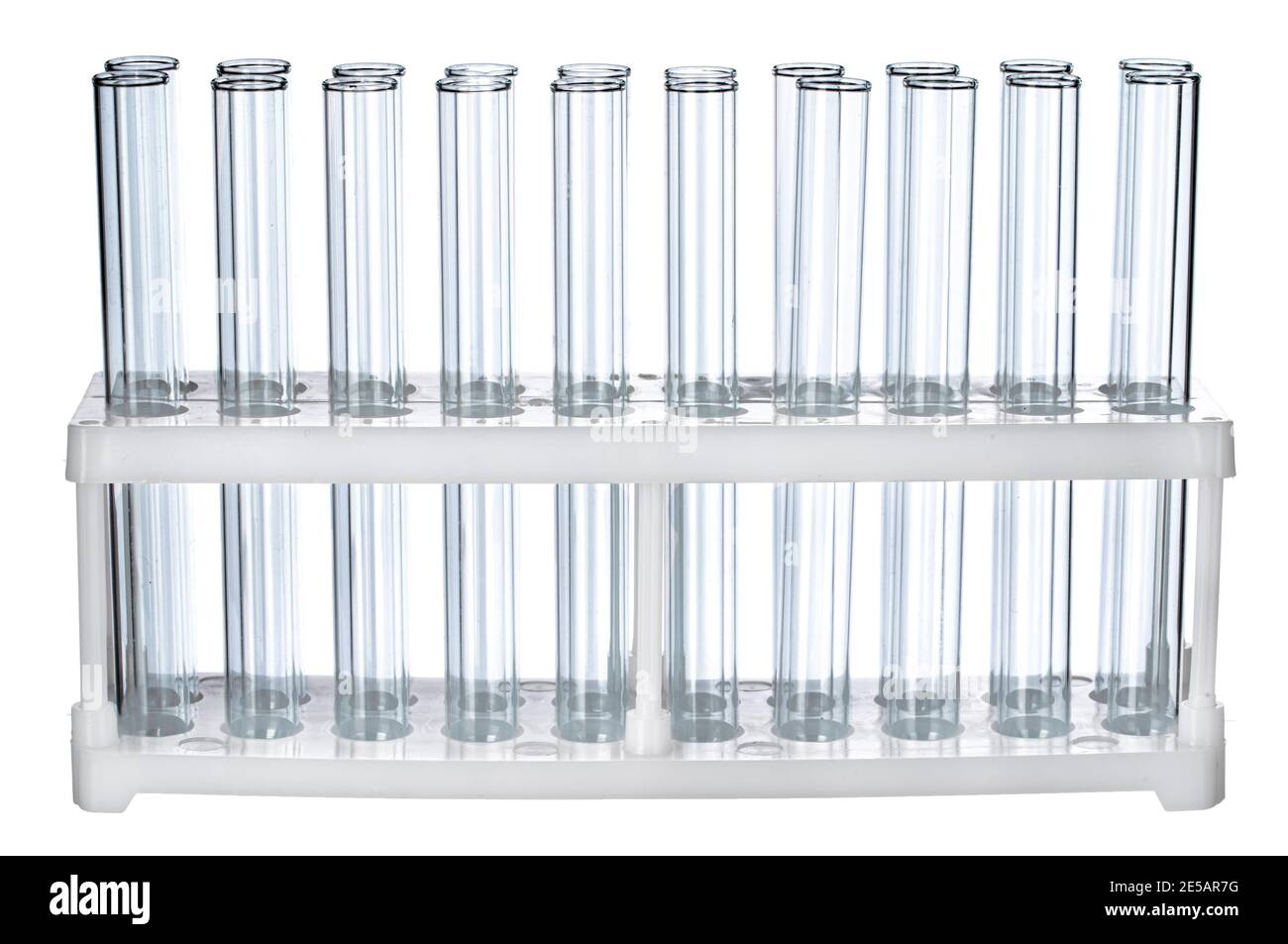 Empty laboratory test tubes isolated on white Stock Photo - Alamy