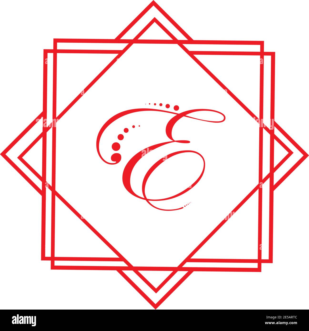 unique Vector illustration of abstract icons of letter E Stock Vector ...