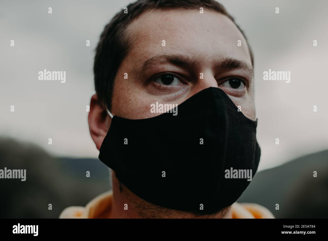 Close up man protective face hi-res stock photography and images - Alamy