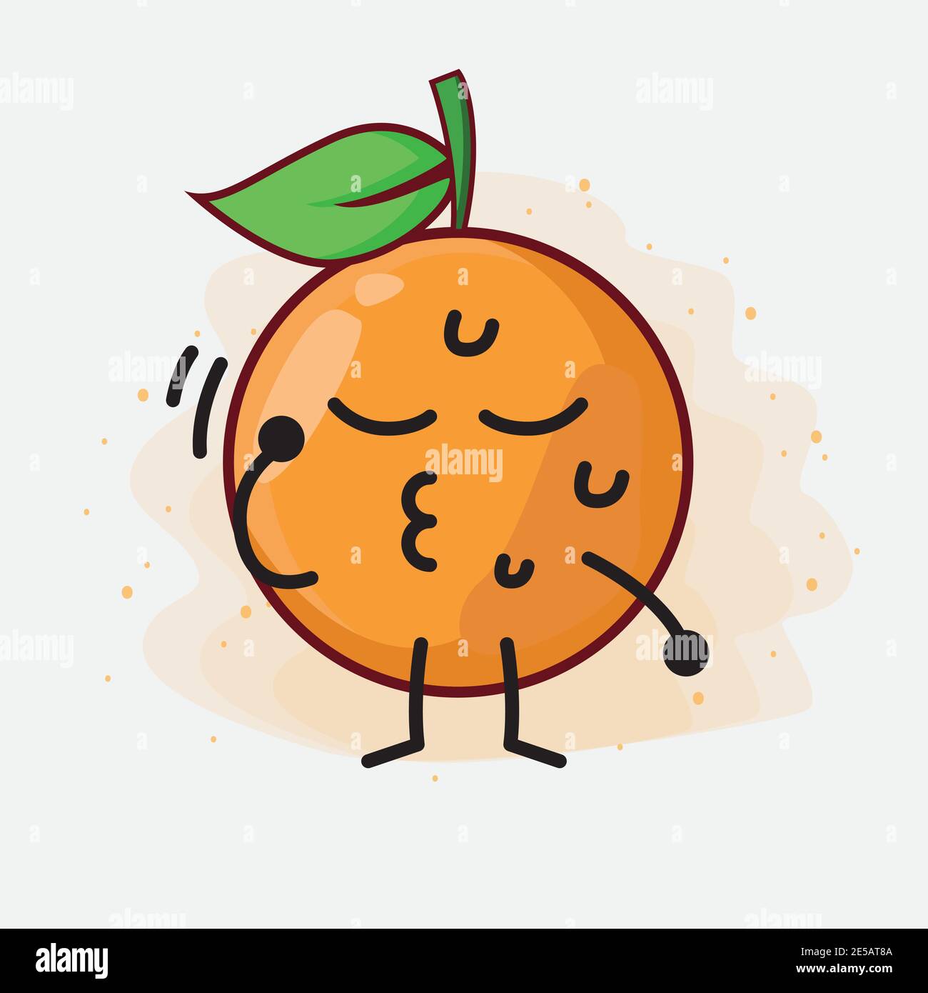 An illustration of Clementine Orange cartoon vector character Stock ...