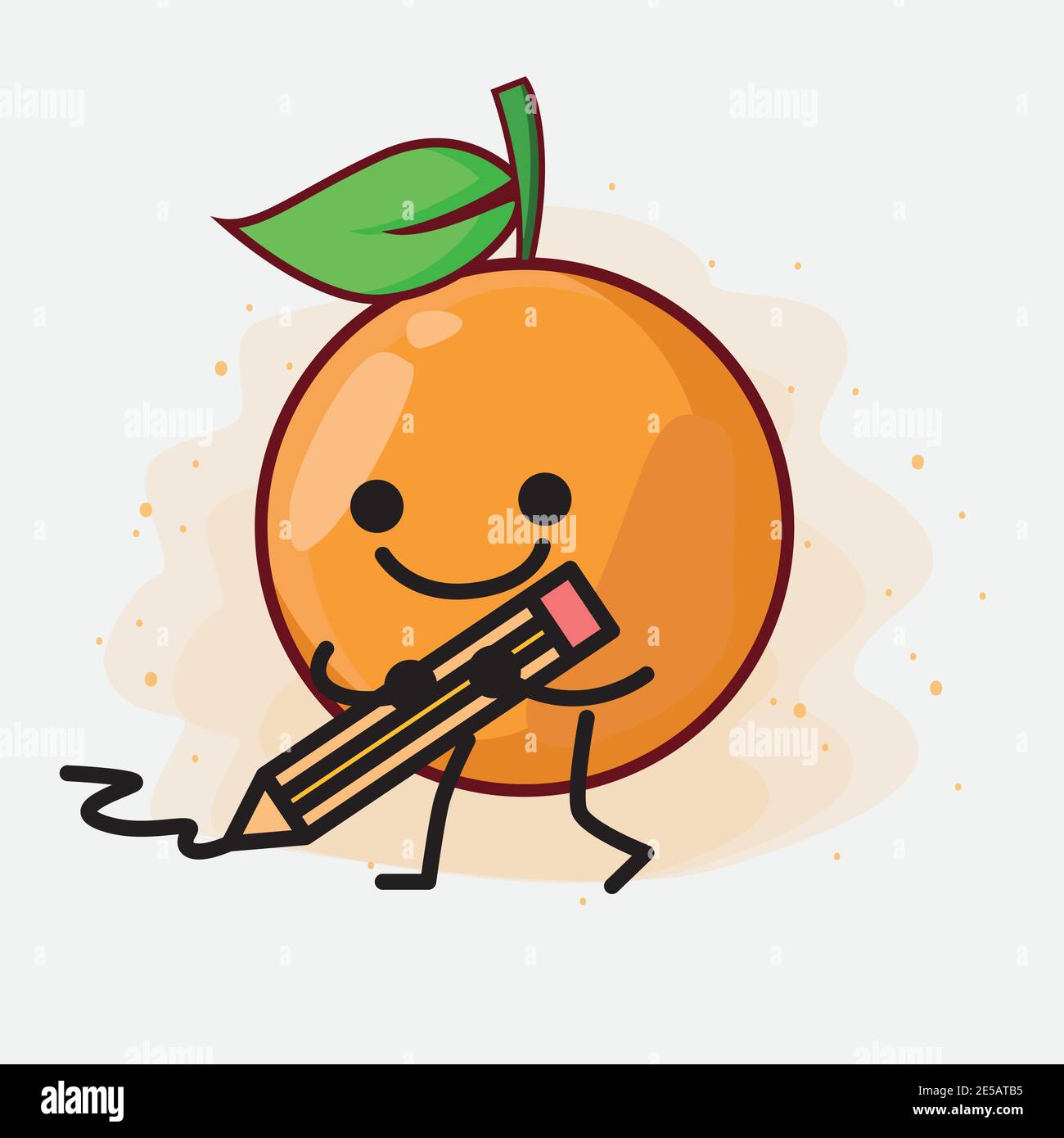 An illustration of Clementine Orange cartoon vector character Stock ...