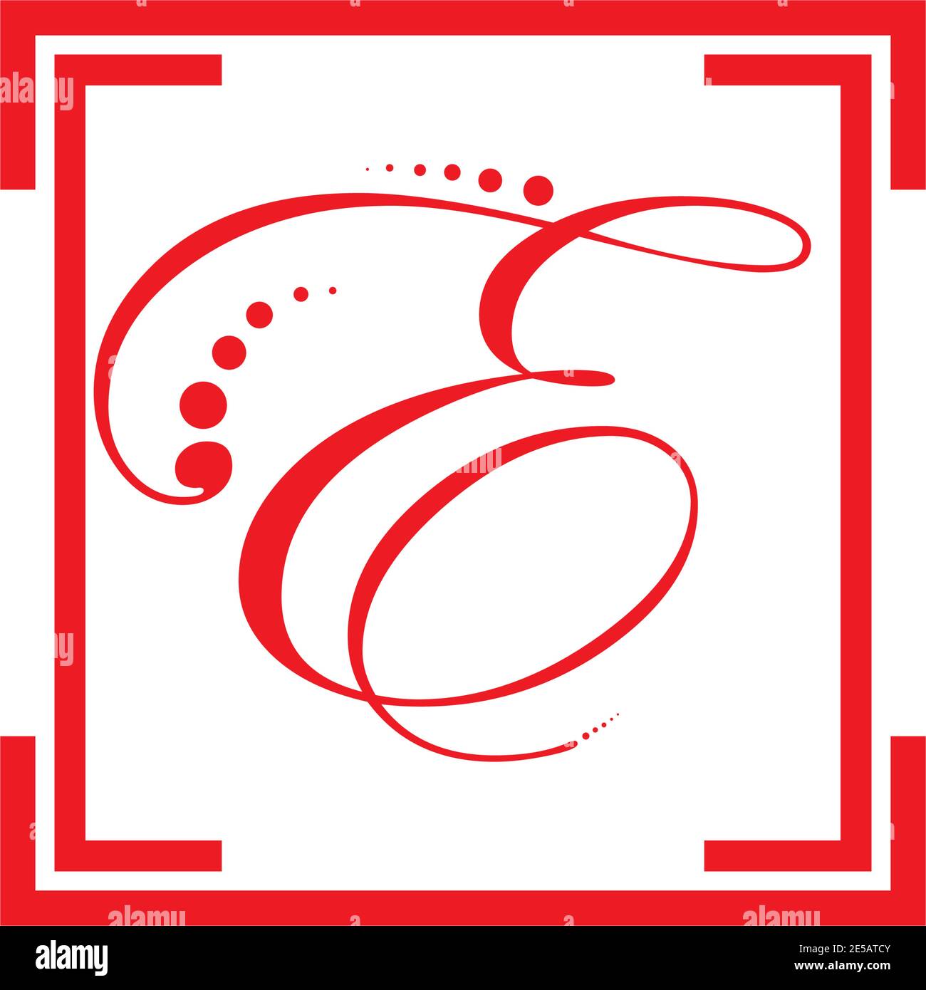 unique Vector illustration of abstract icons of letter E Stock Vector ...