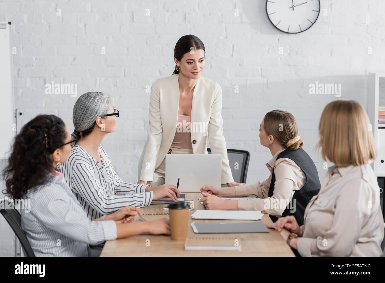 Office Team Standing Near The Desk High Resolution Stock Photography ...