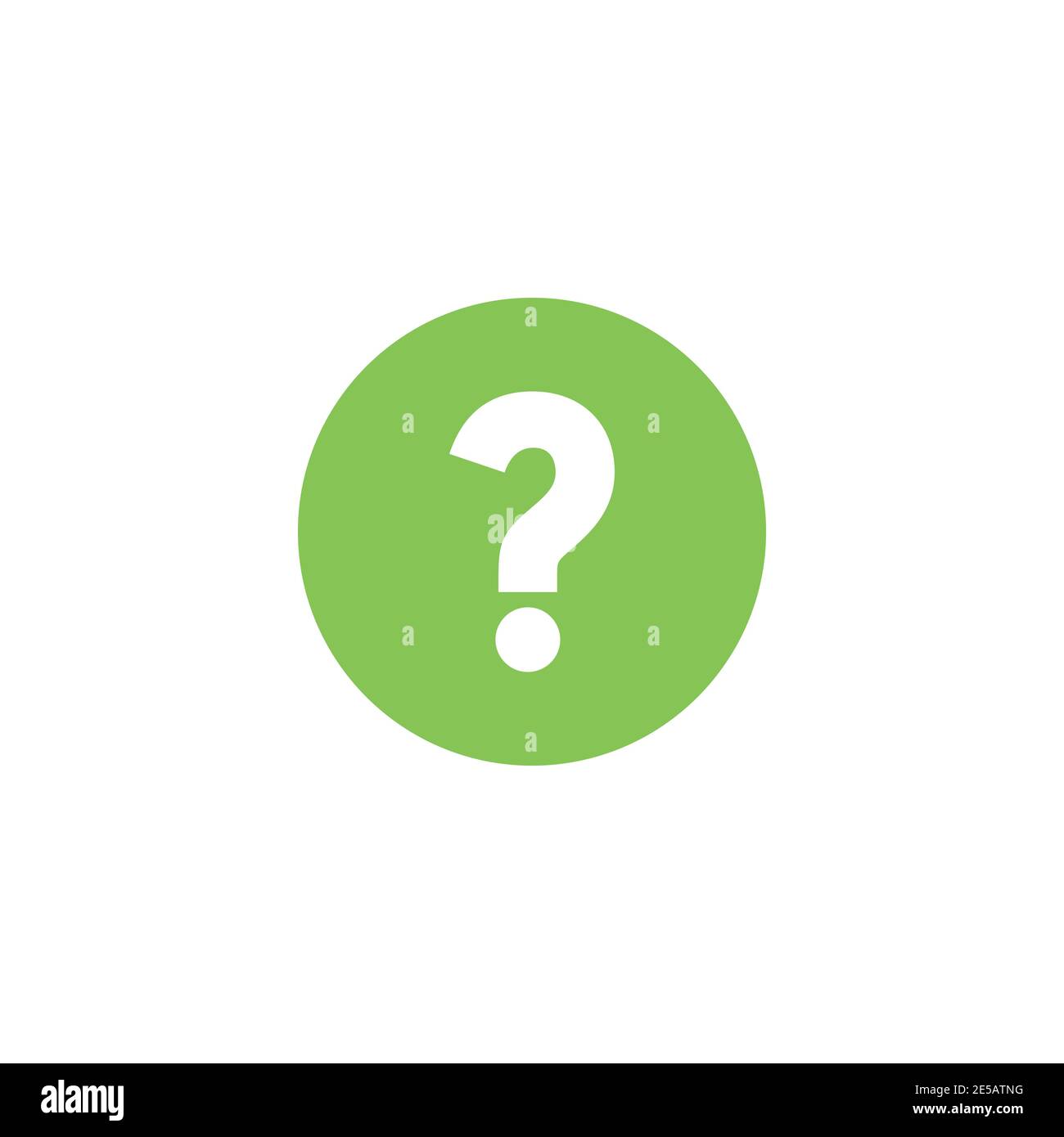 Green question mark sign in green circle icon. Help symbol. FAQ sign ...
