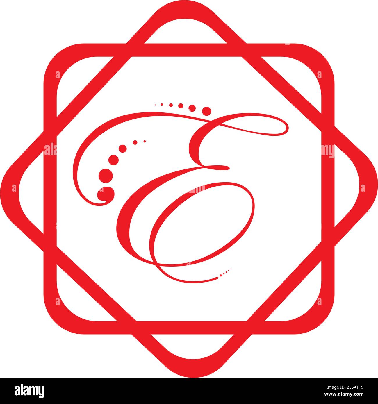 unique Vector illustration of abstract icons of letter E Stock Vector ...