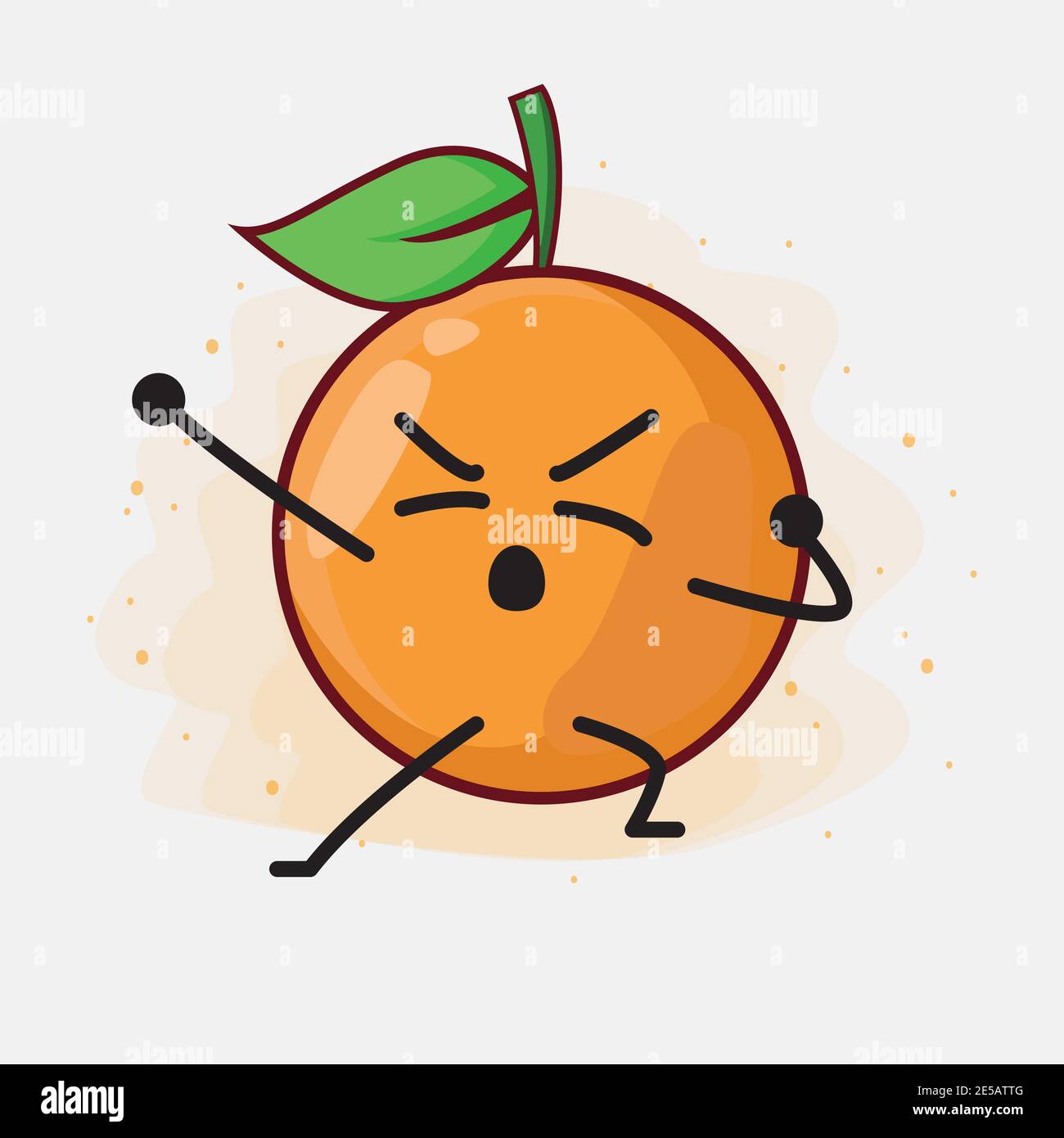 An illustration of Clementine Orange cartoon vector character Stock ...