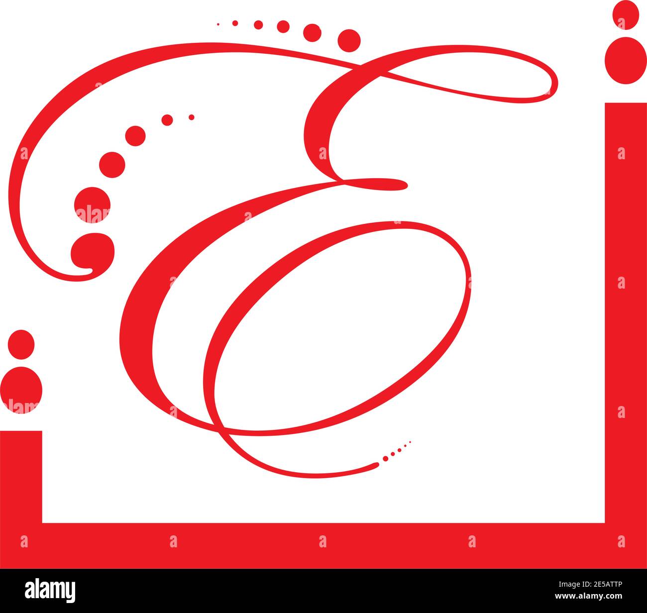 unique Vector illustration of abstract icons of letter E Stock Vector ...